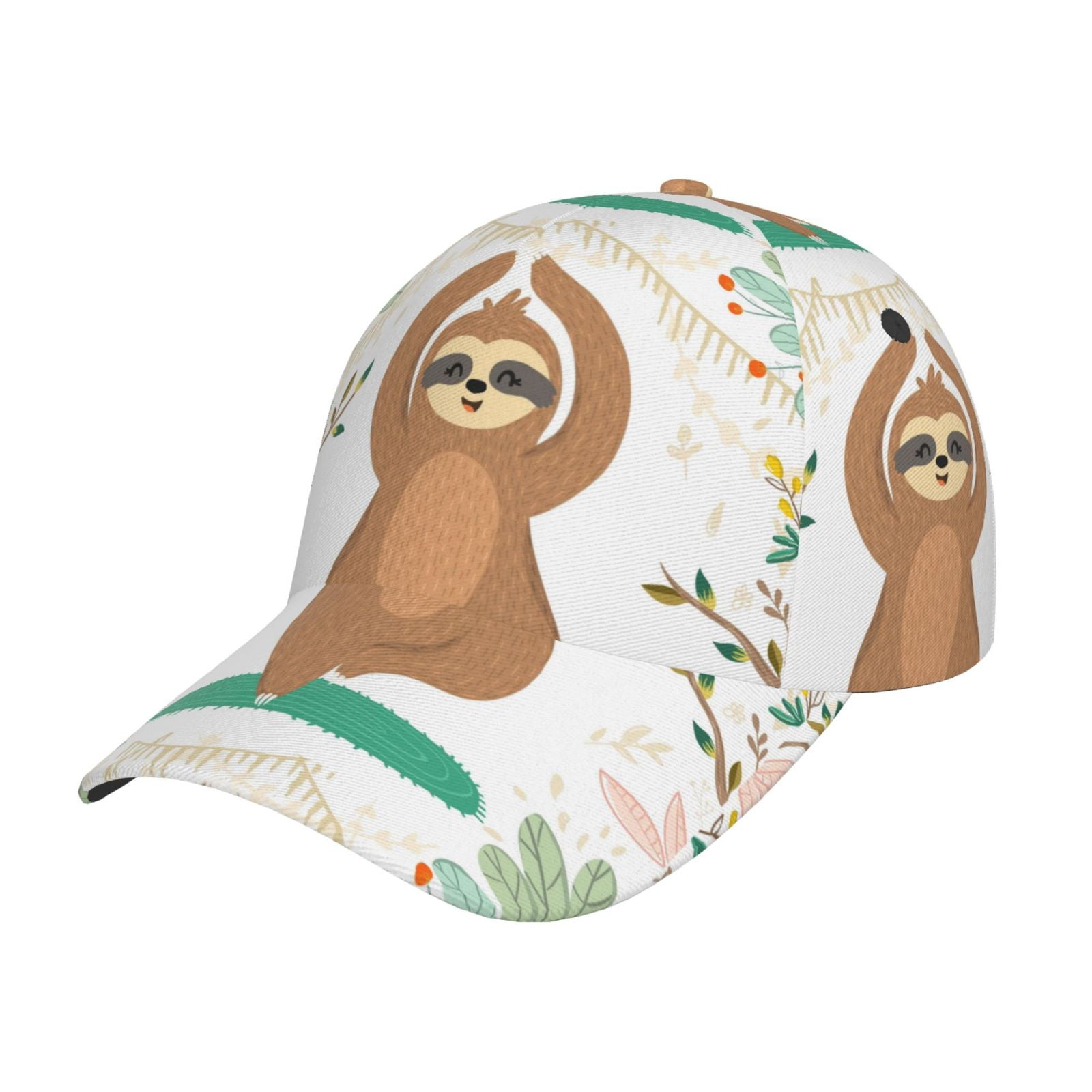 Baseball Cap, Cute Sloth In Yoga Pose Tree Trucker Hats Women Dad Hat ...