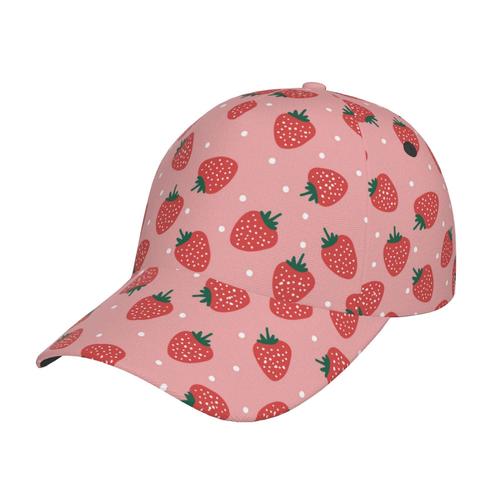 Baseball Cap, Cute Strawberry Starry Sky Pink Hats For Men Women Low ...