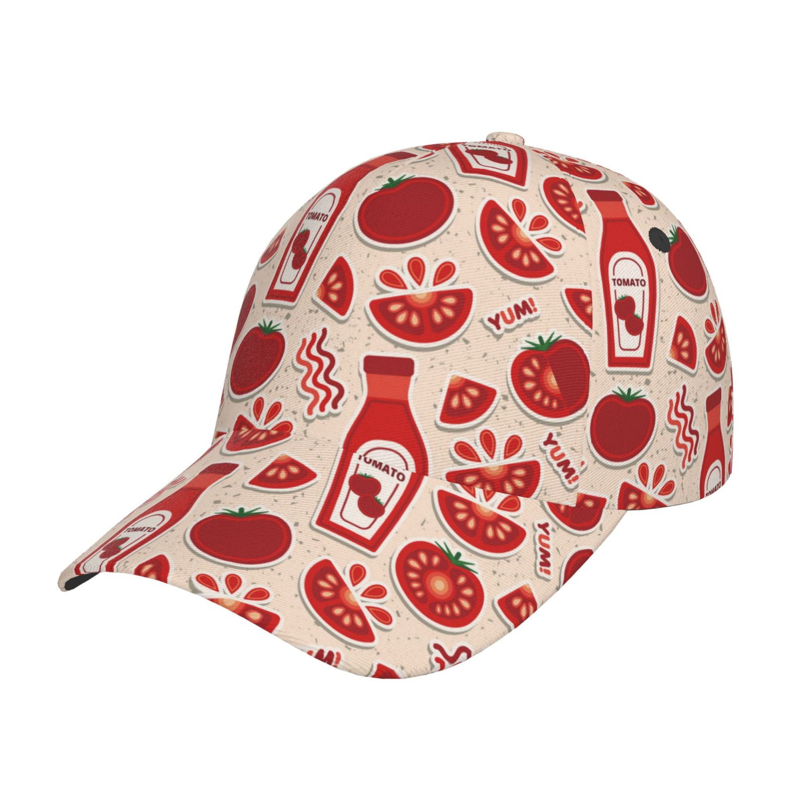 Baseball Cap, Cute Tomato Ketchup Hats For Men Women Low Profile Classic Adjustable Dad Hat For ...
