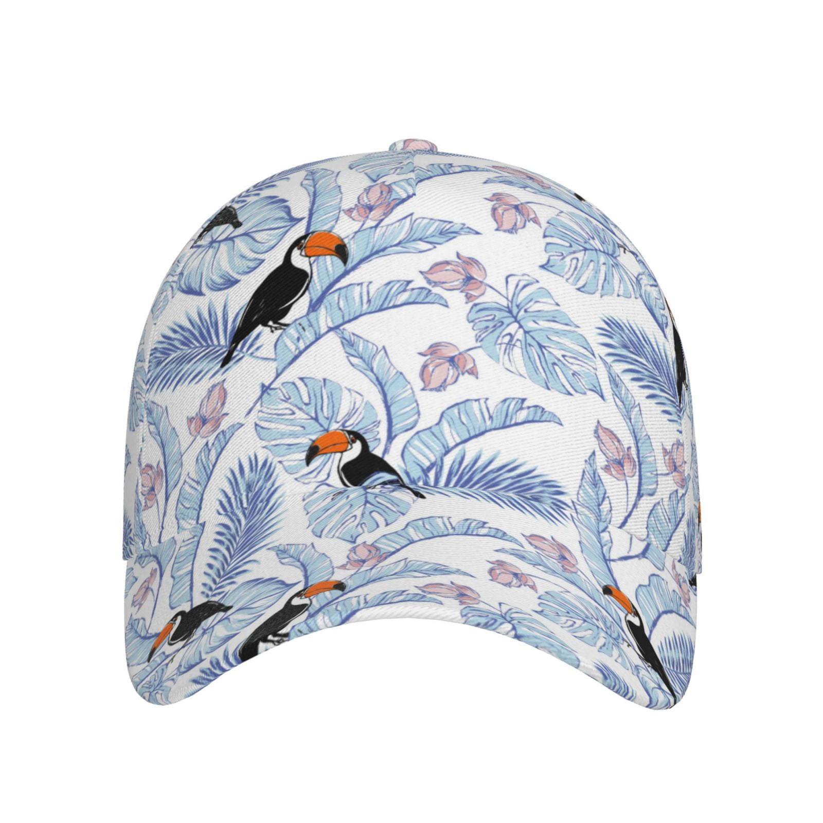 Baseball Cap, Cute Toucan Monstera Palm Leaves Trucker Hats Women Dad ...