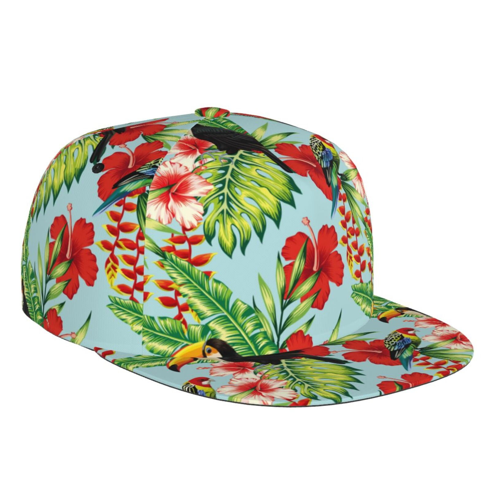 Baseball Cap - Cute Toucan Parrot Flowers Leaves Hats for Men/Women Low ...