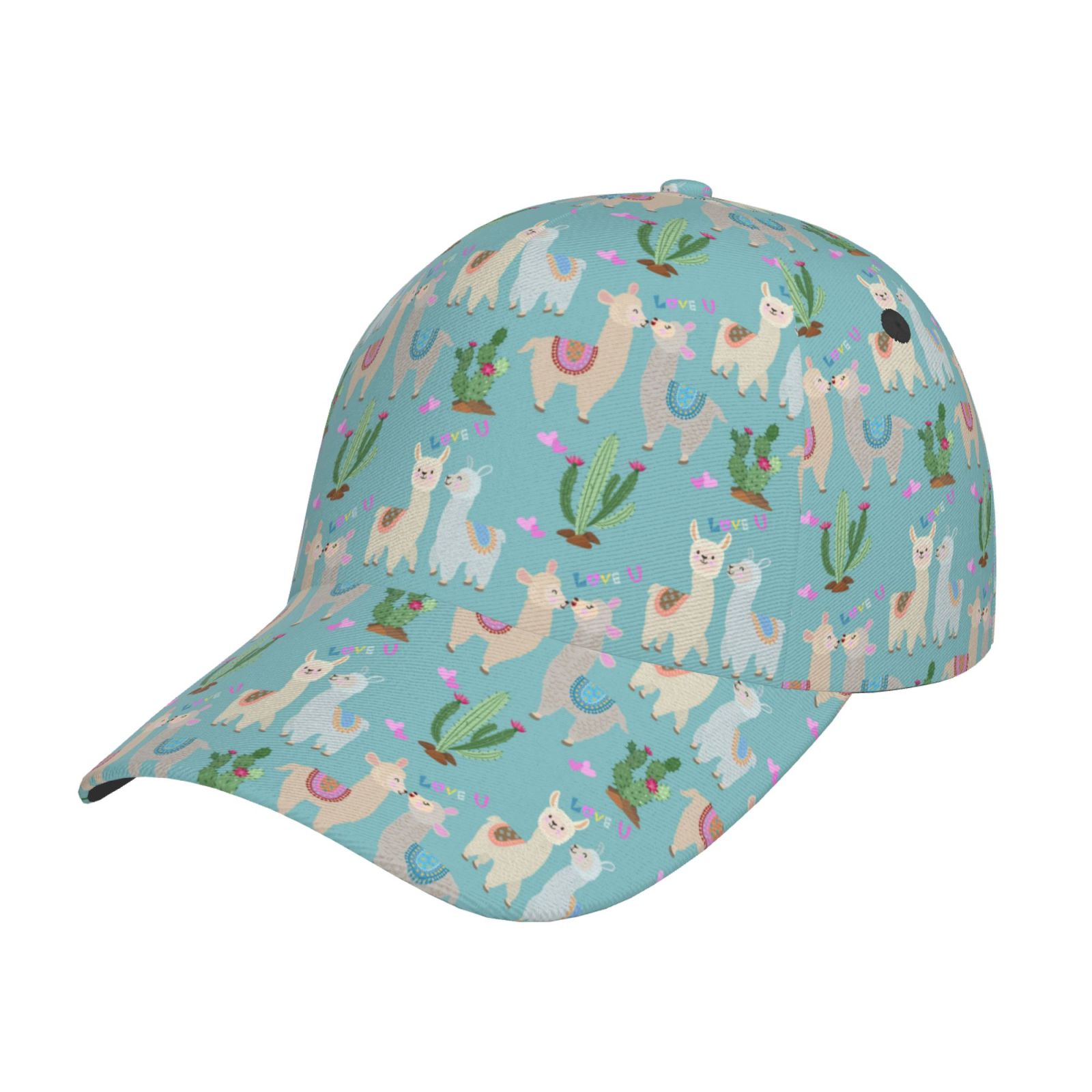 Baseball Cap - Cute alpaca Lamas cactus heart Hats for Men Women Low ...
