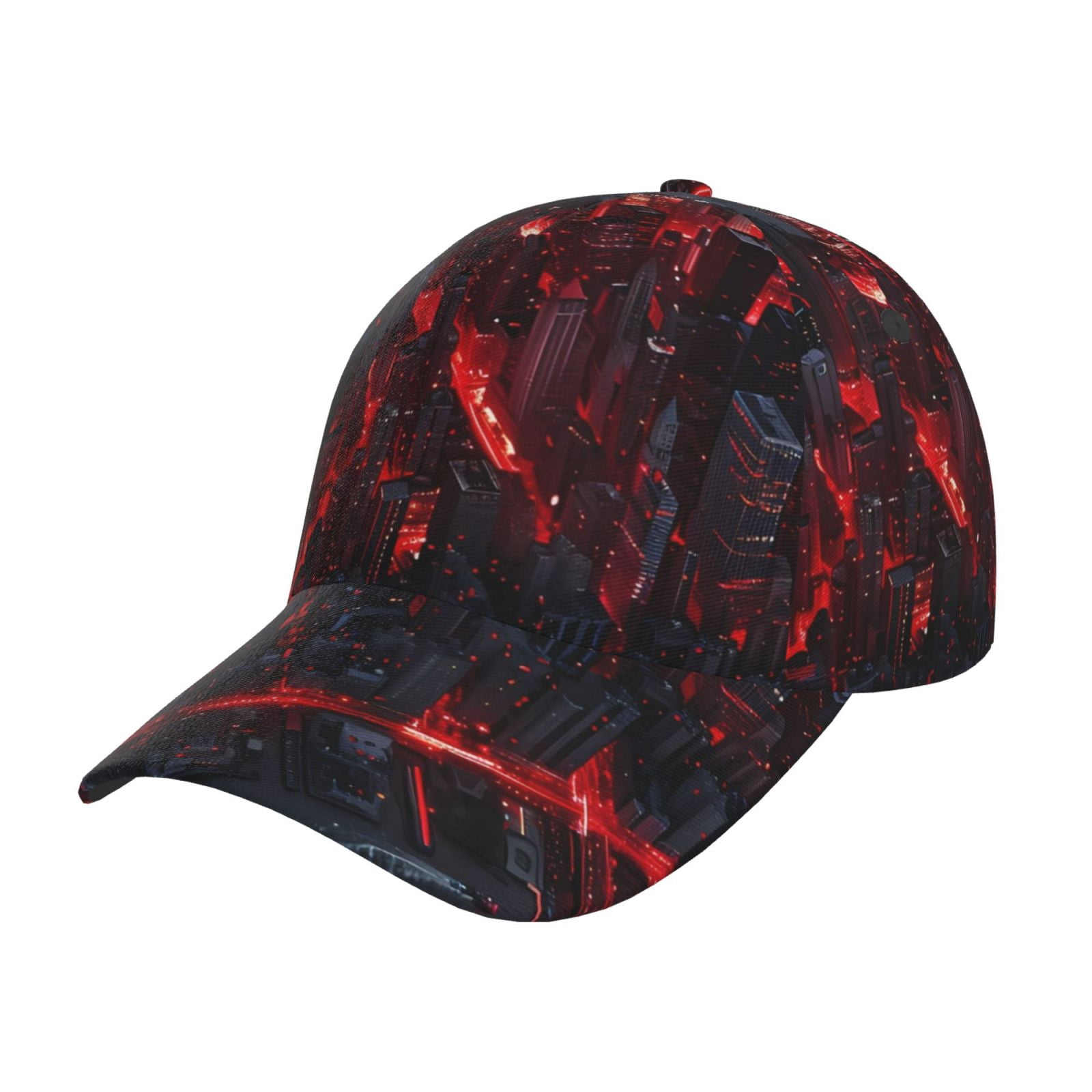 Baseball Cap - Cyberpunk Cityscape Lights Adjustable Size Hats For Men ...