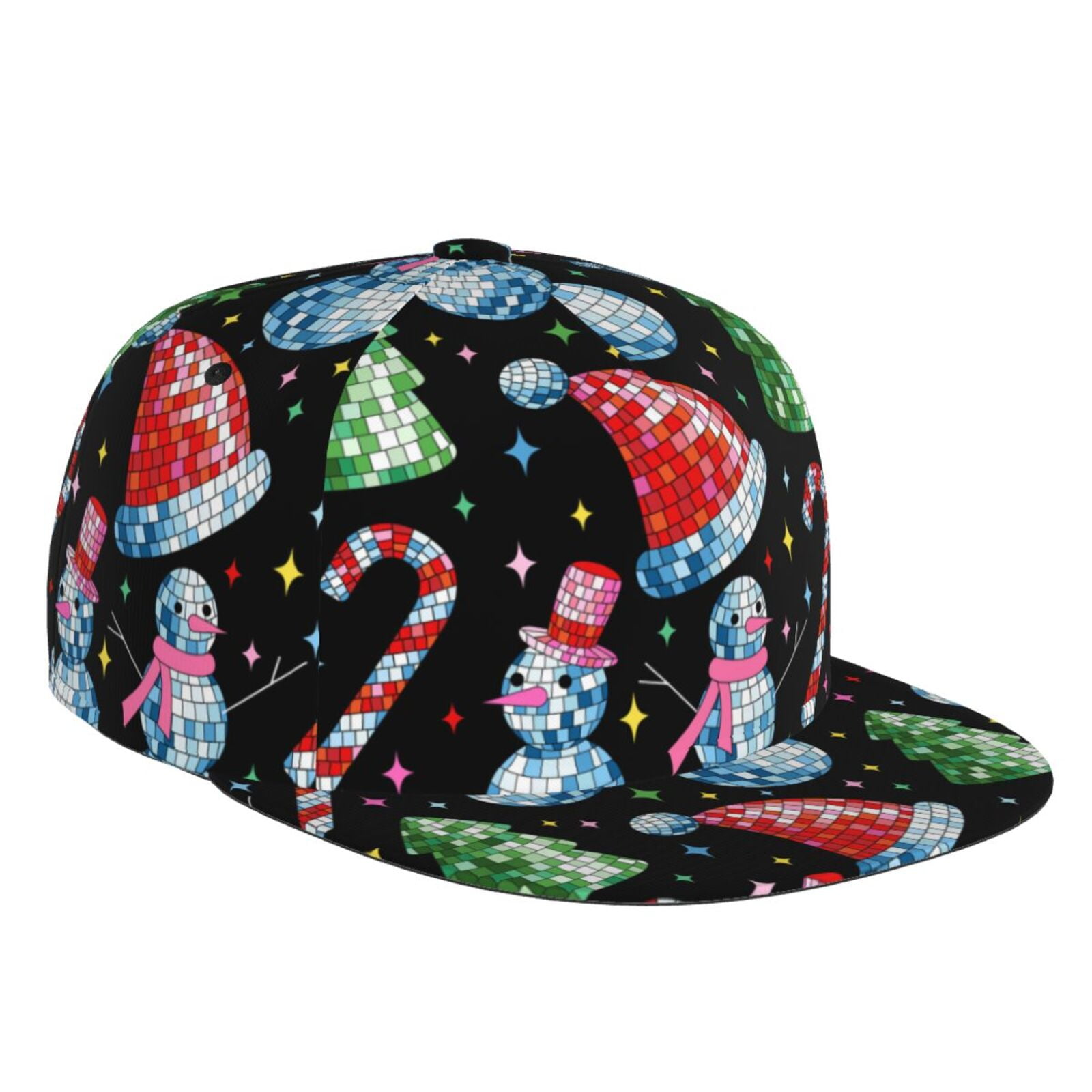 Baseball Cap - Disco Mirror Ball Snowman Hats for Men/Women Low Profile ...