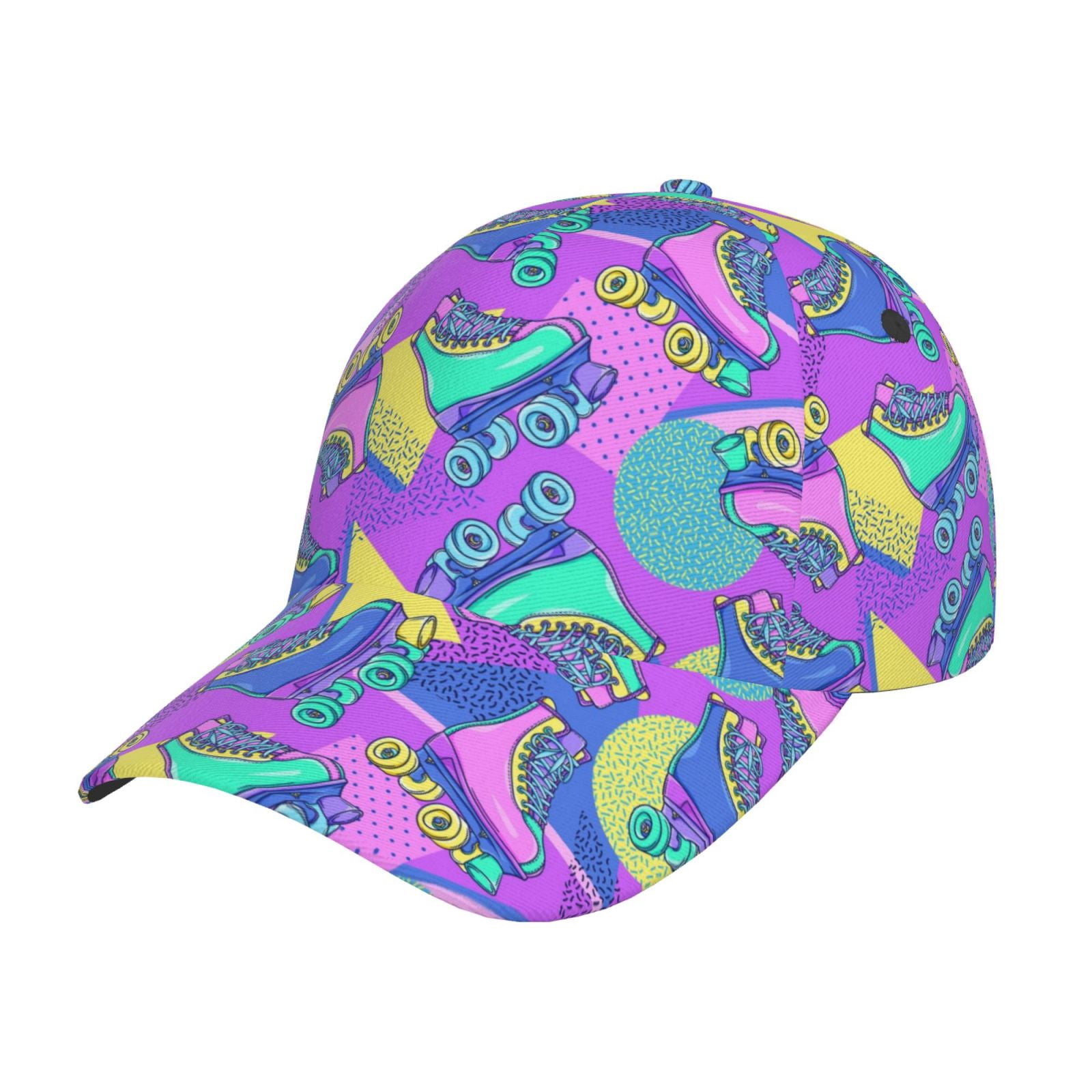 Baseball Cap - Disco Roller Skates Adjustable Size Hats for Men and ...