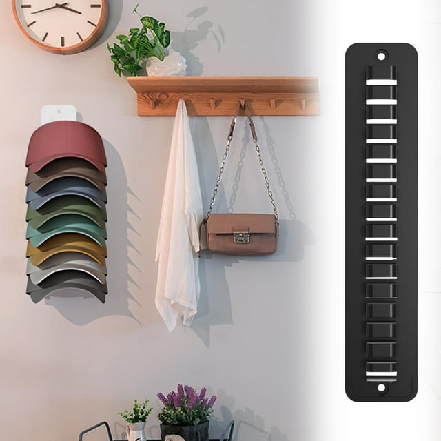 Baseball Cap Display Rack Wall Mount Durable Hat Organizer Hooks ...