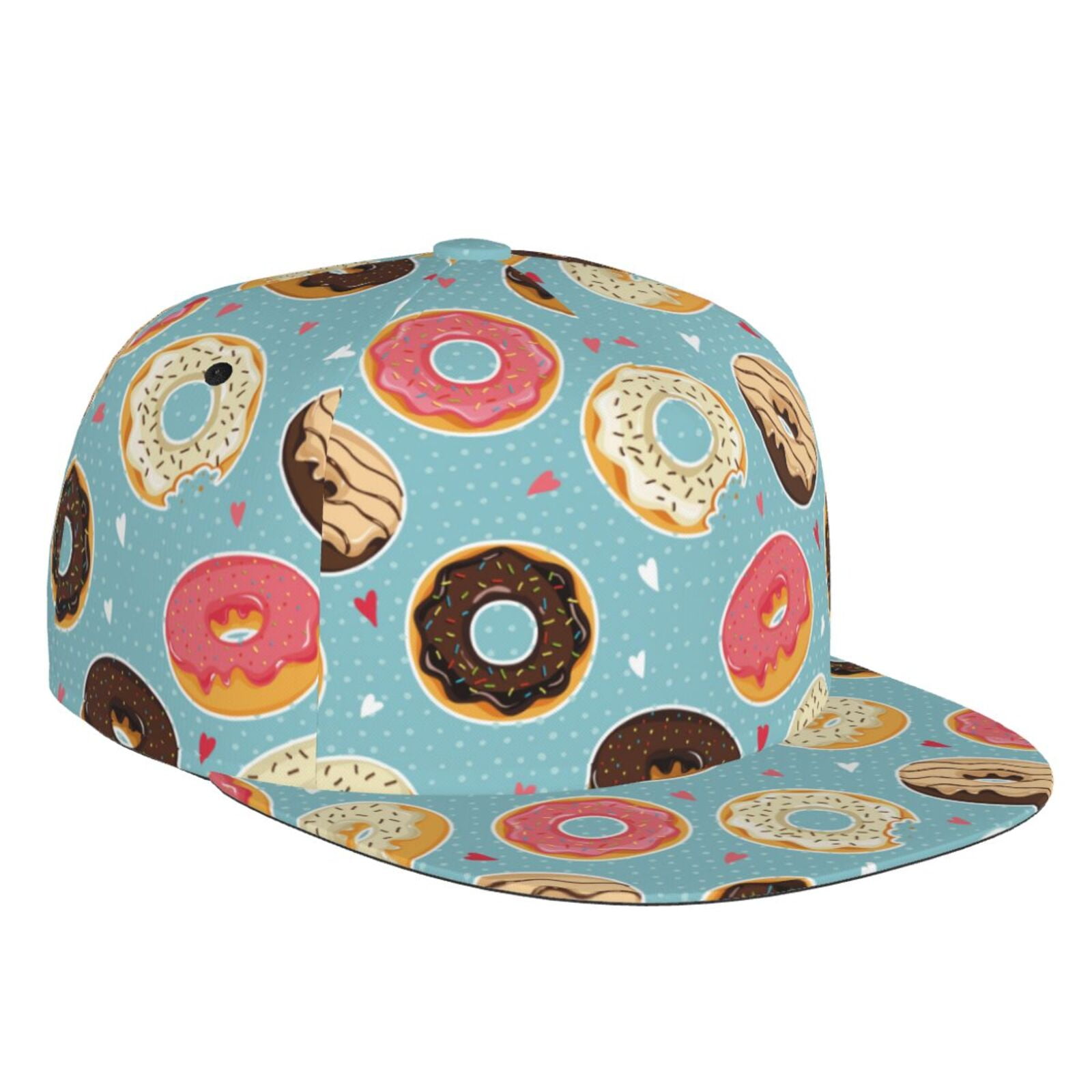 Baseball Cap - Donut Print Blue Polka Dots Hats for Men/Women Low ...