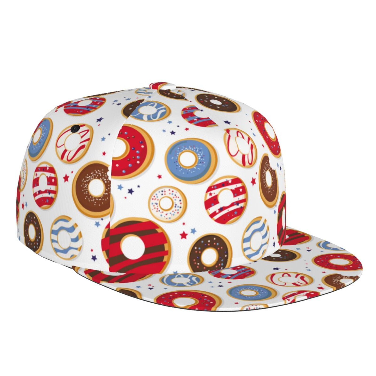 Baseball Cap - Donut Print with Stars Hats for Men/Women Low Profile ...