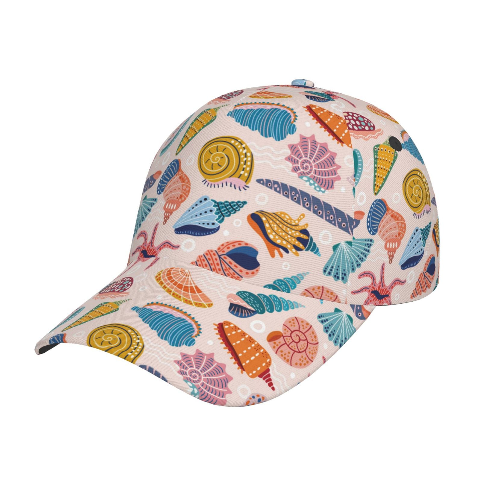 Baseball Cap, Doodle Seashell Hats For Men Women Low Profile Classic ...