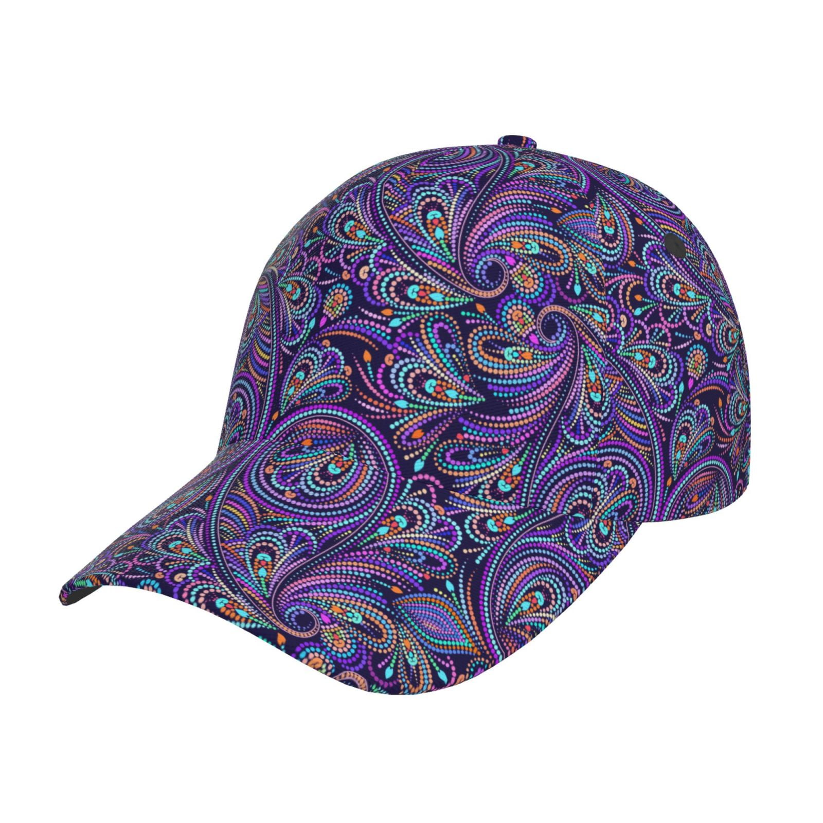 Baseball Cap, Dotted Flower Paisley Hats For Men Women Low Profile ...