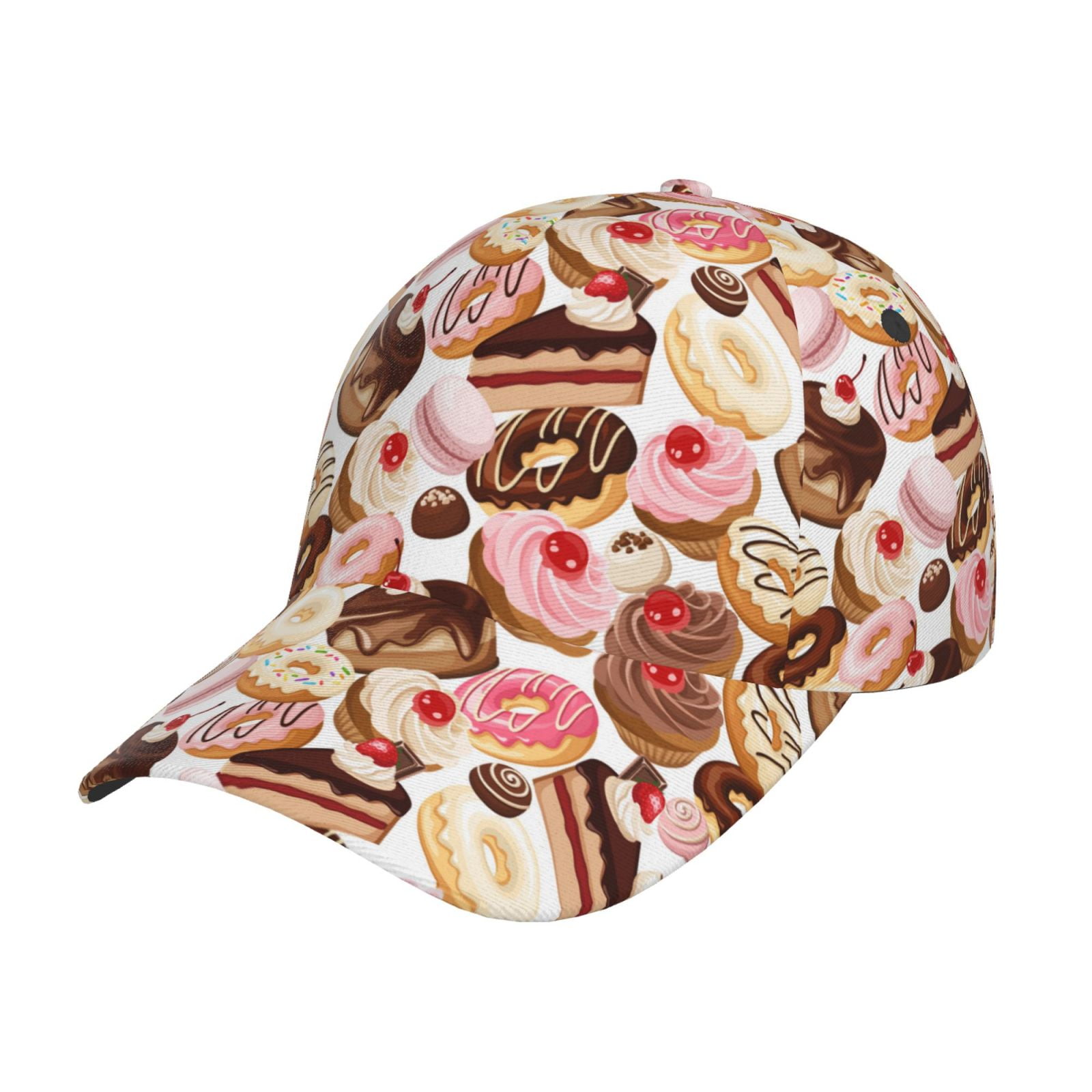 Baseball Cap, Doughnut Cake Prints Hats For Men Women Low Profile ...