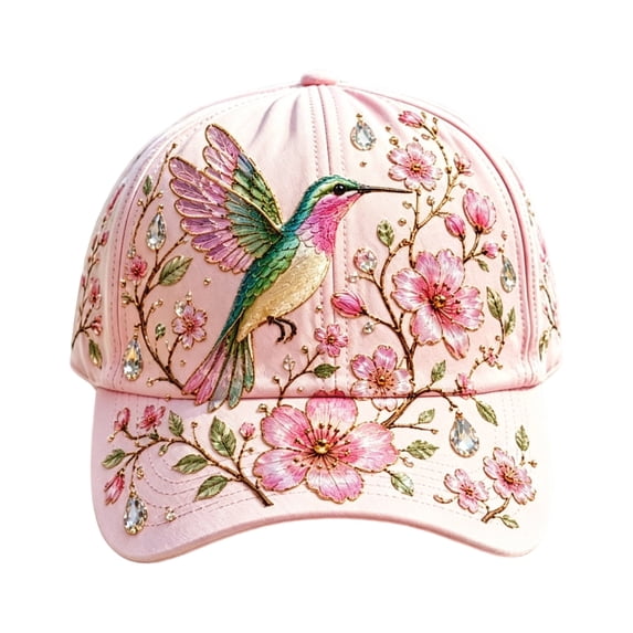 Baseball Cap with Dragonfly and Lotus Flower 2D Digital Print ...