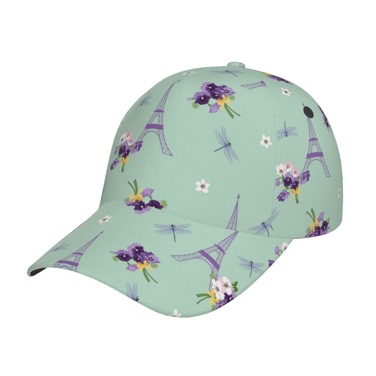 Baseball Cap, Dragonfly Tower Flower Sun Hats For Men Women, Adjustable ...