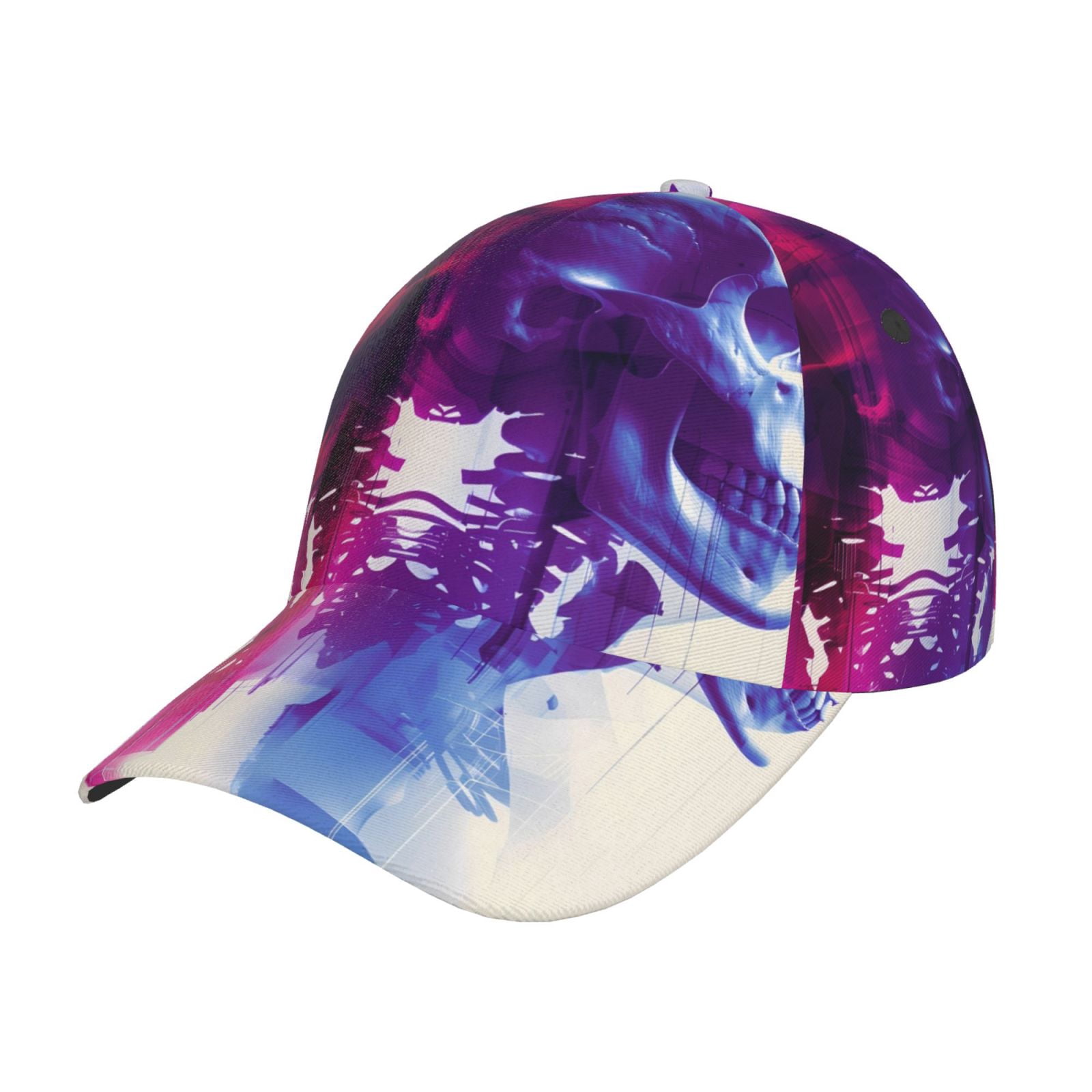 Baseball Cap - Dual Skulls Colorful Fusion Hats for Men Women Low ...