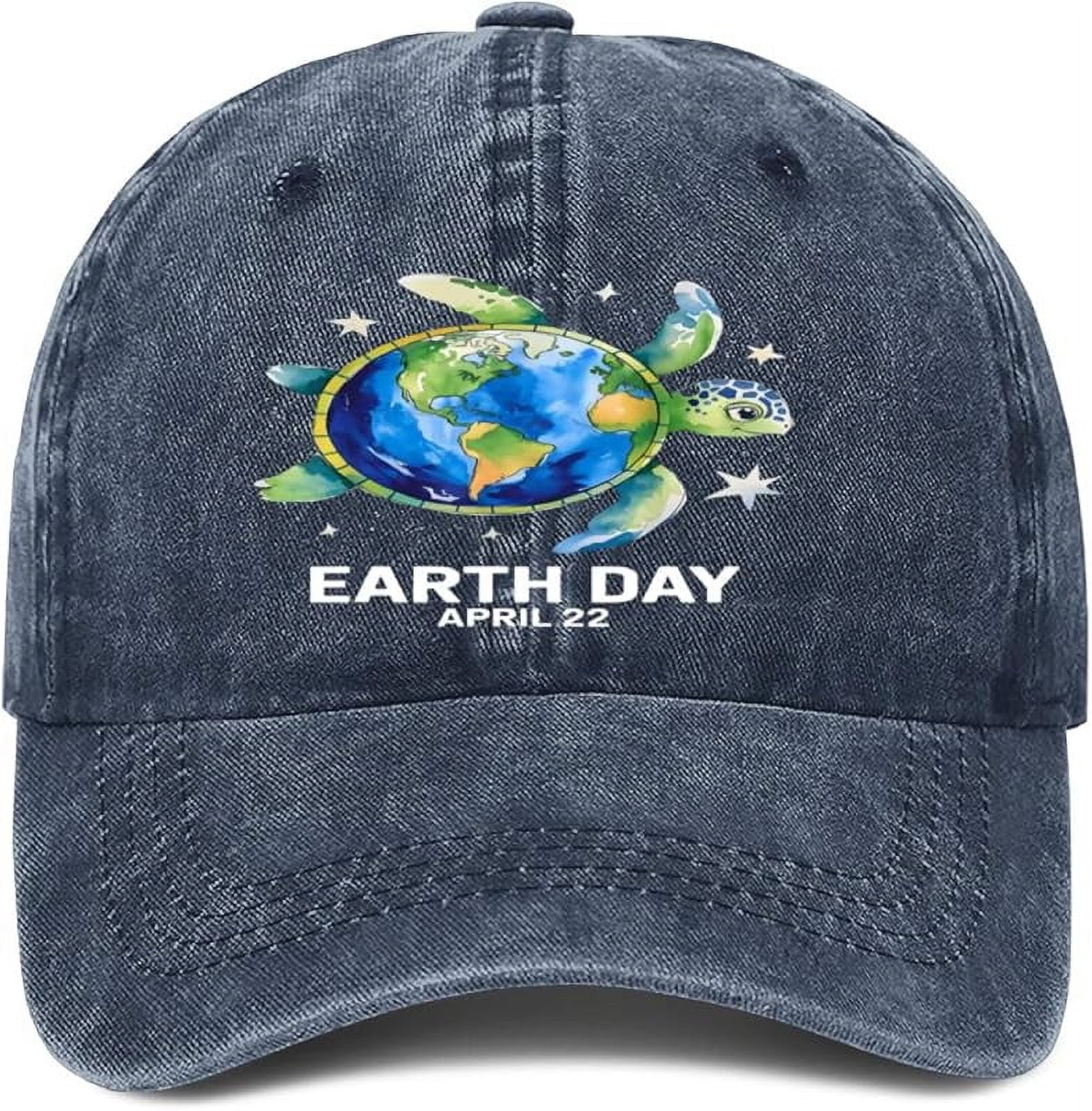 Baseball Cap,Earth Day 2025 Restore Earth Sea Turtle Art Save The ...