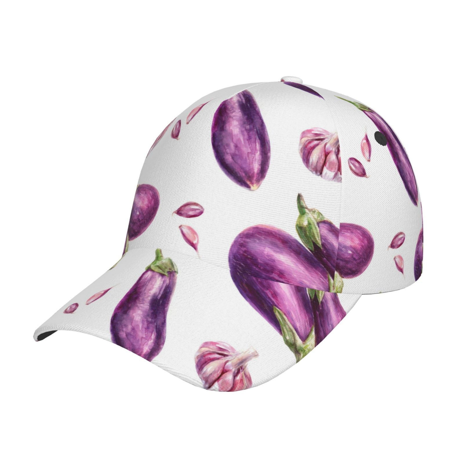Baseball Cap, Eggplant Garlic Purple Hats For Men Women Low Profile ...