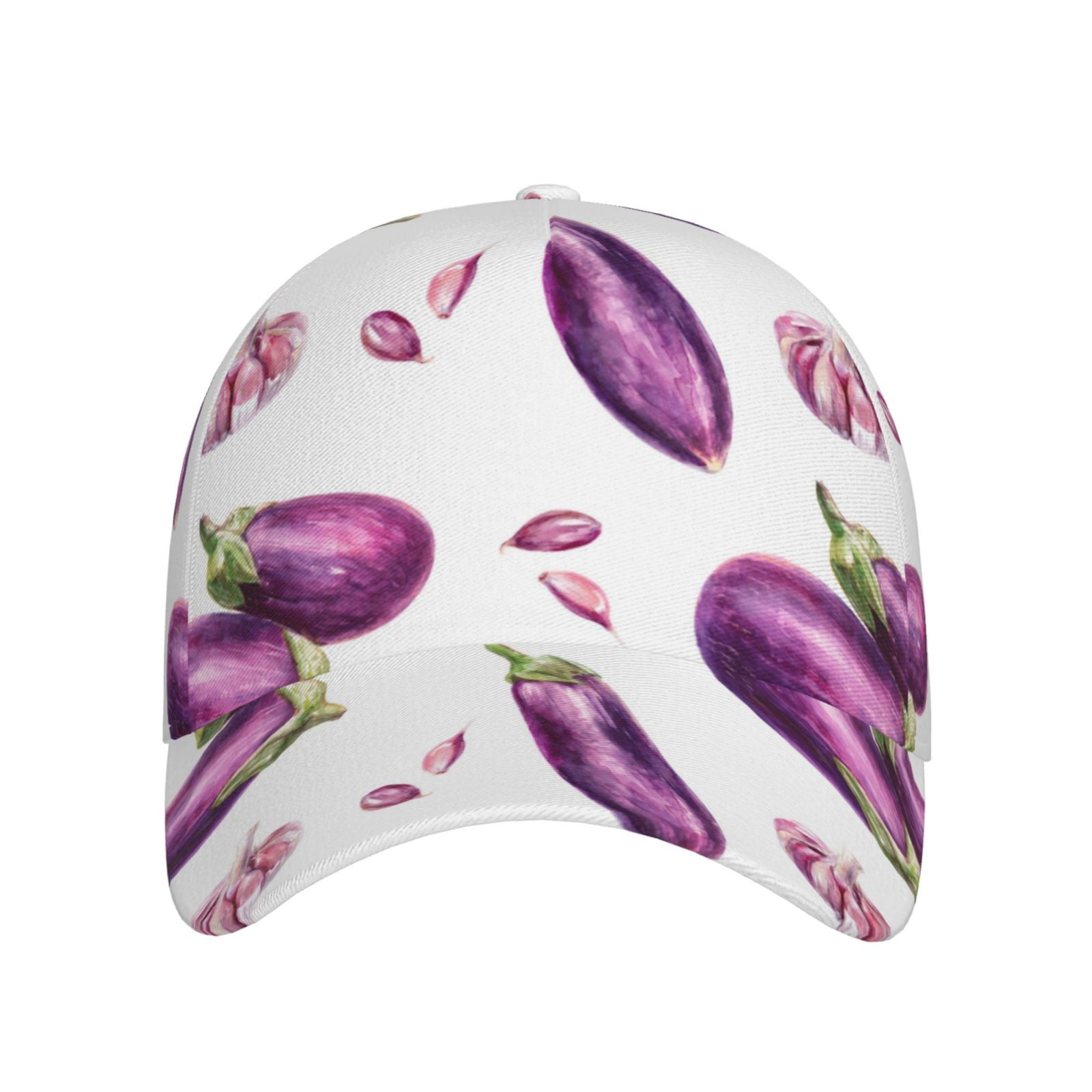 Baseball Cap, Eggplant Garlic Purple Trucker Hats Women Dad Hat For ...