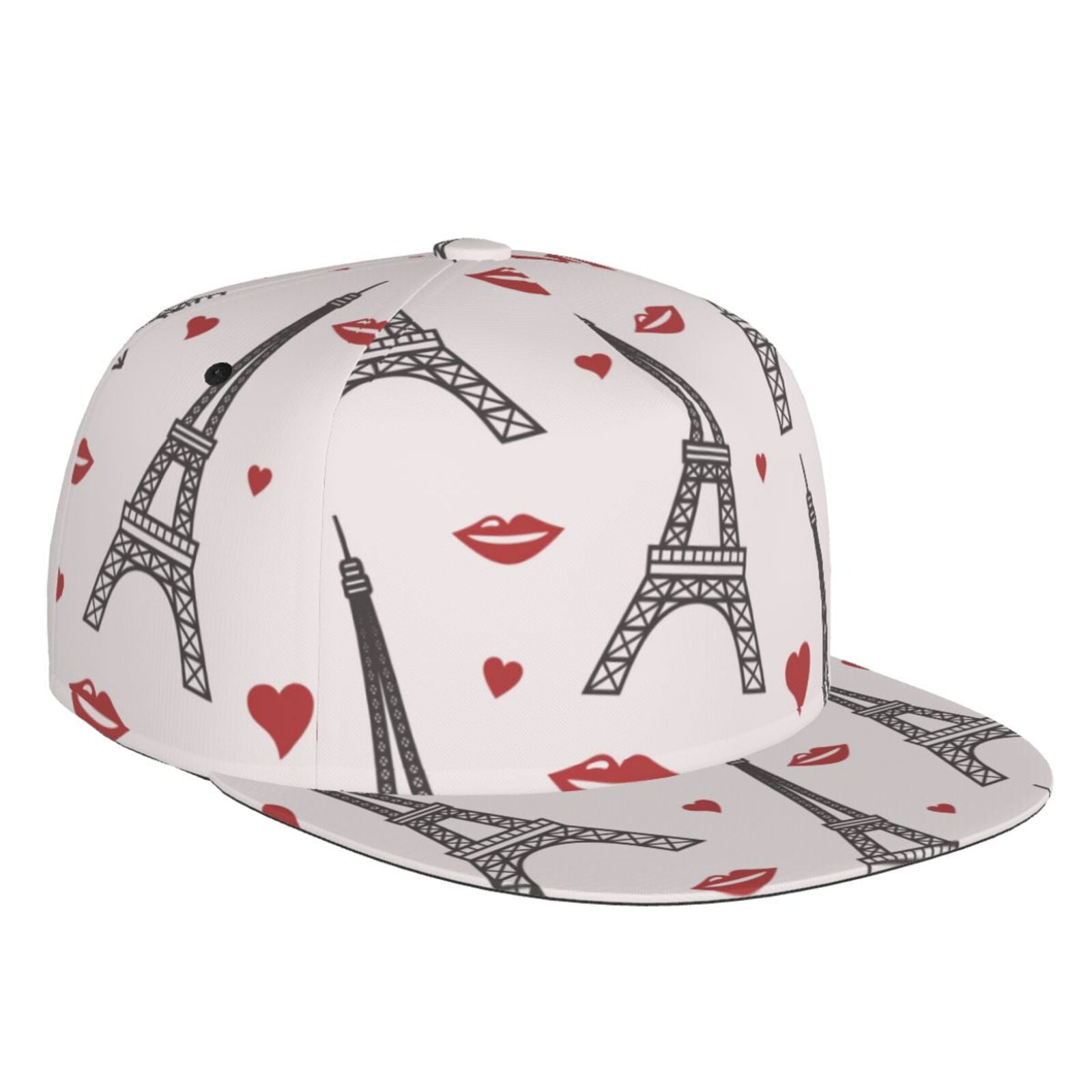 Baseball Cap Eiffel Tower Trendy Flat Brim Hats for Men and Women ...