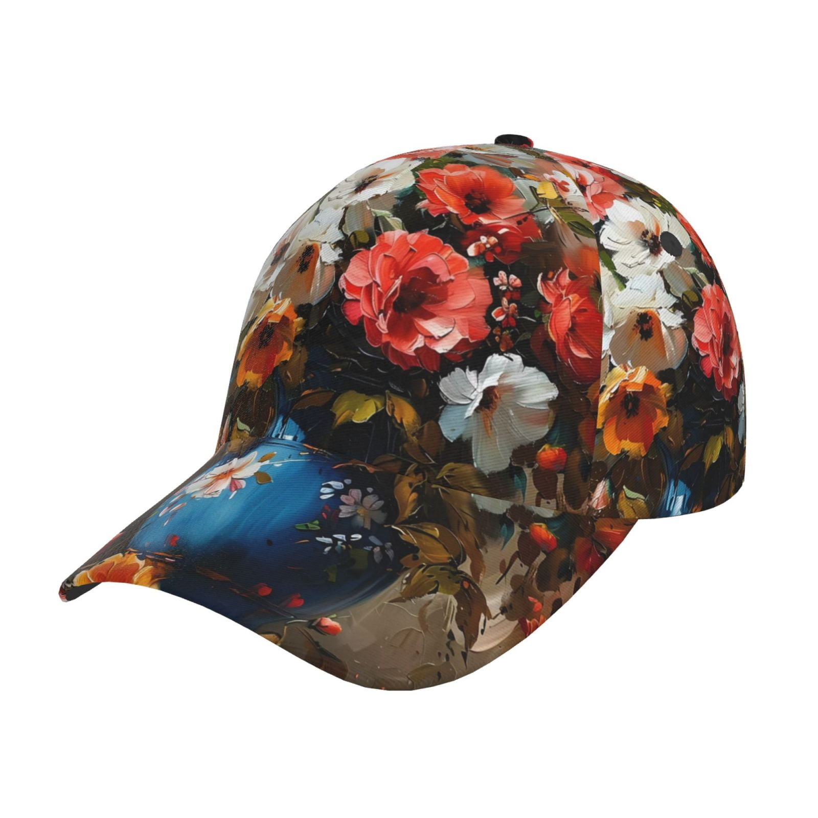 Baseball Cap - Elegant Floral Vase Painting Hats for Men Women Low ...