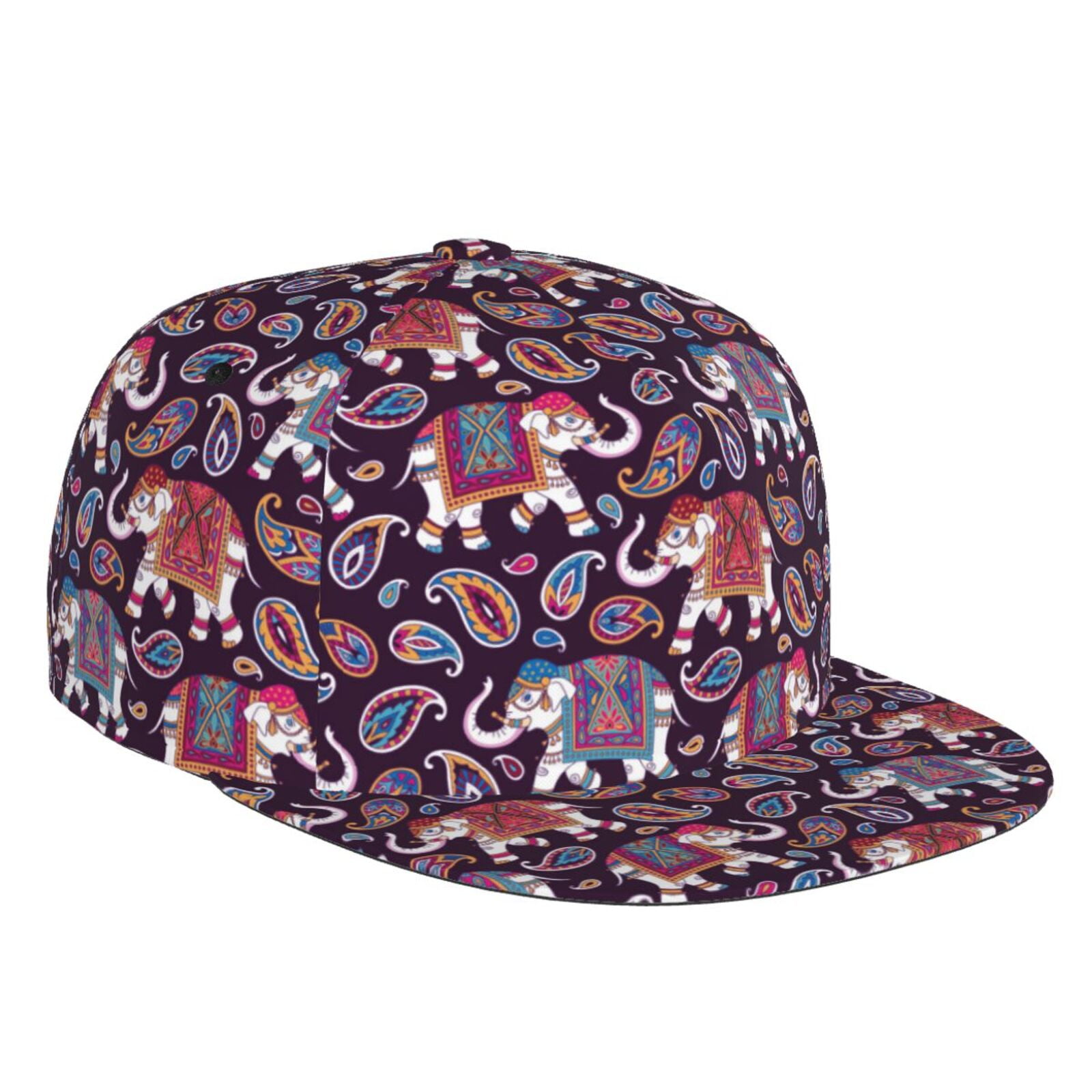 Baseball Cap - Elephants Paisley Hats for Men/Women Low Profile ...