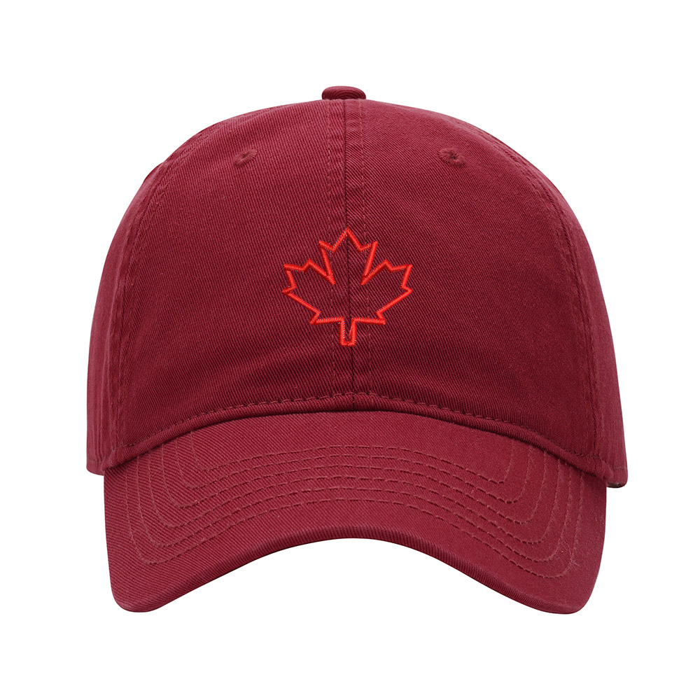 Baseball Cap Embroidered Hat for Canadian Maple Leaf Men's Adjustable Cotton Unisex Embroidery ...