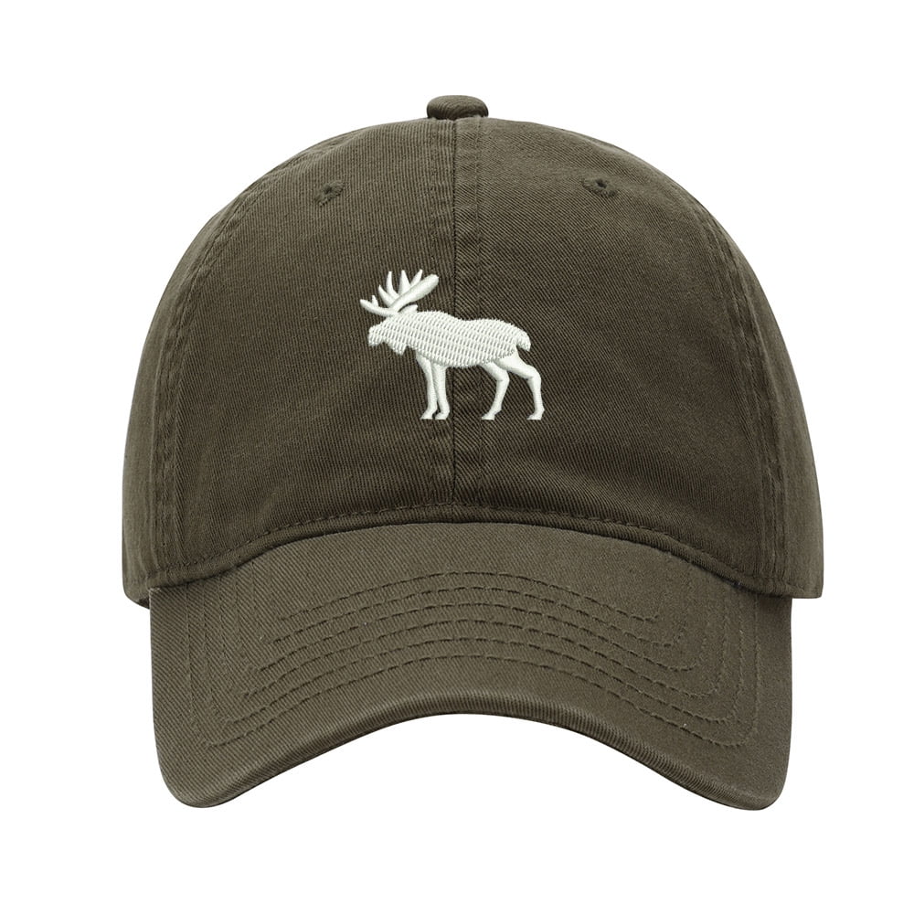 Baseball Cap Embroidered Hat for Moose Silhouette Men's Adjustable ...
