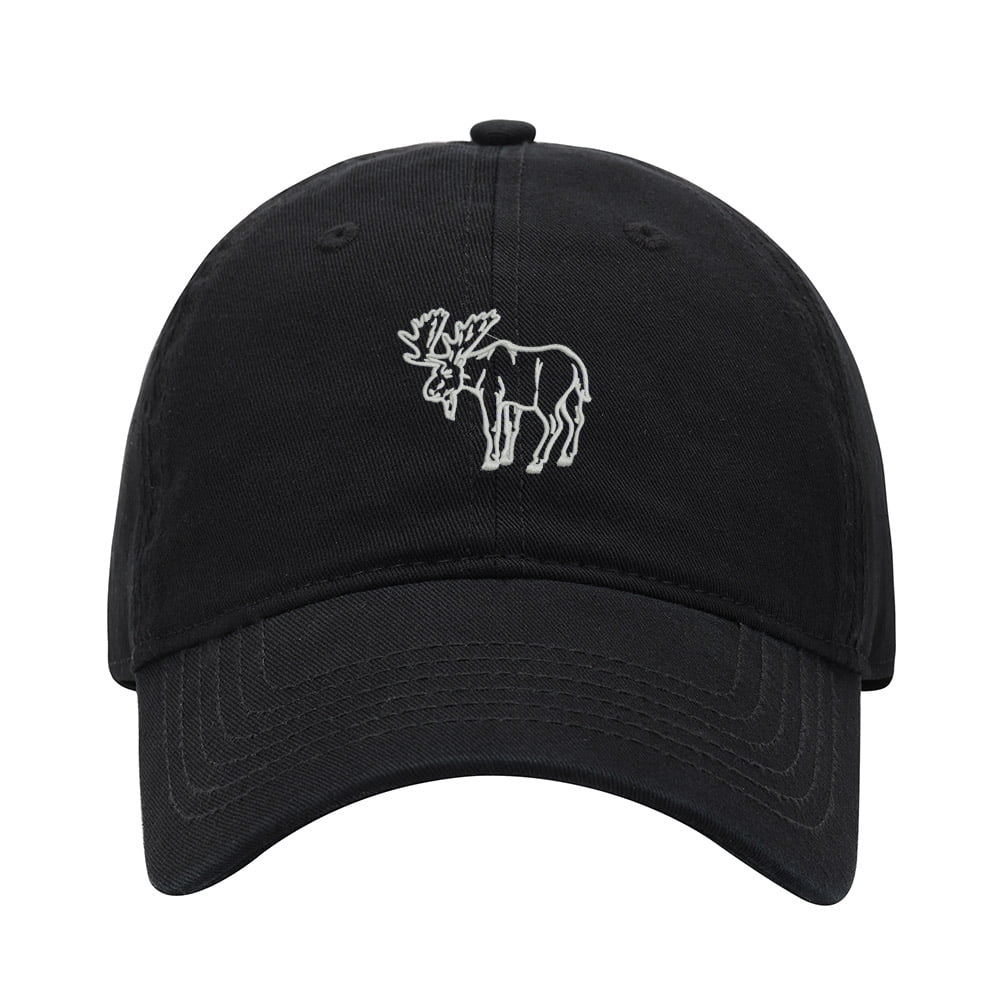 Baseball Cap Embroidered Hat for Moose Standing Men's Adjustable Cotton ...