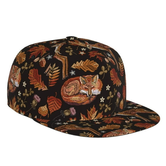 Baseball Cap - Embroidery Deer Fox Maple Leaf Hats for Men/Women Low ...