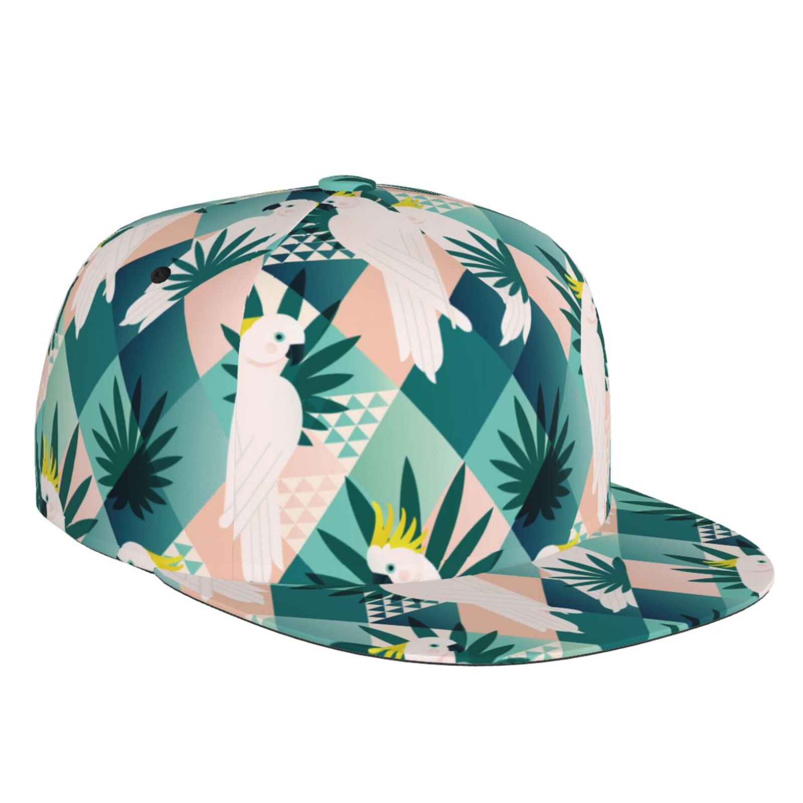 Baseball Cap - Exotic Cockatoo Parrot White Hats for Men/Women Low ...