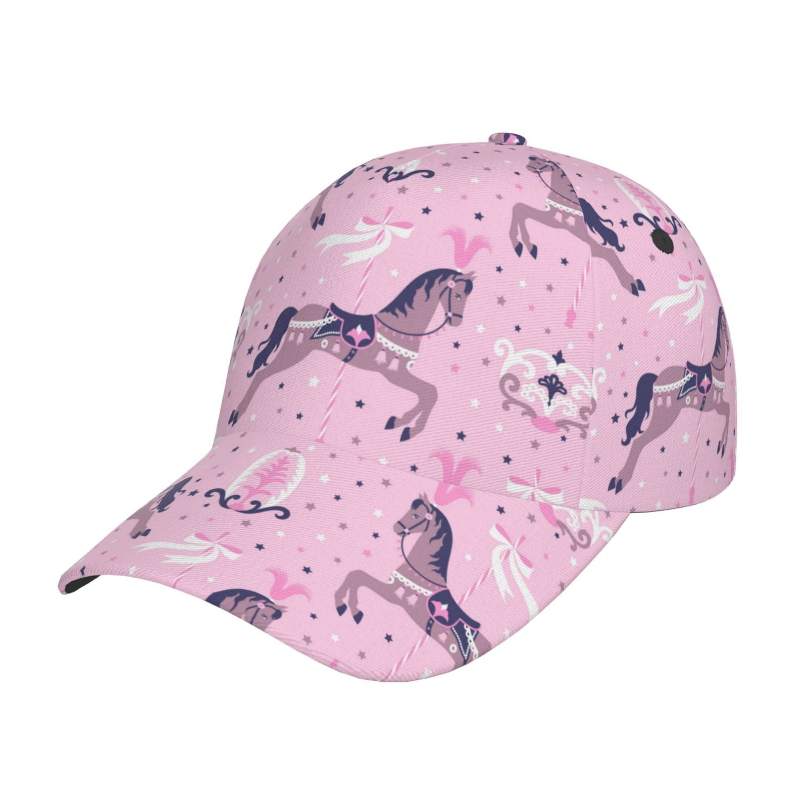 Baseball Cap, Exotic Cute Horse Star Pink Hats For Men Women Low ...