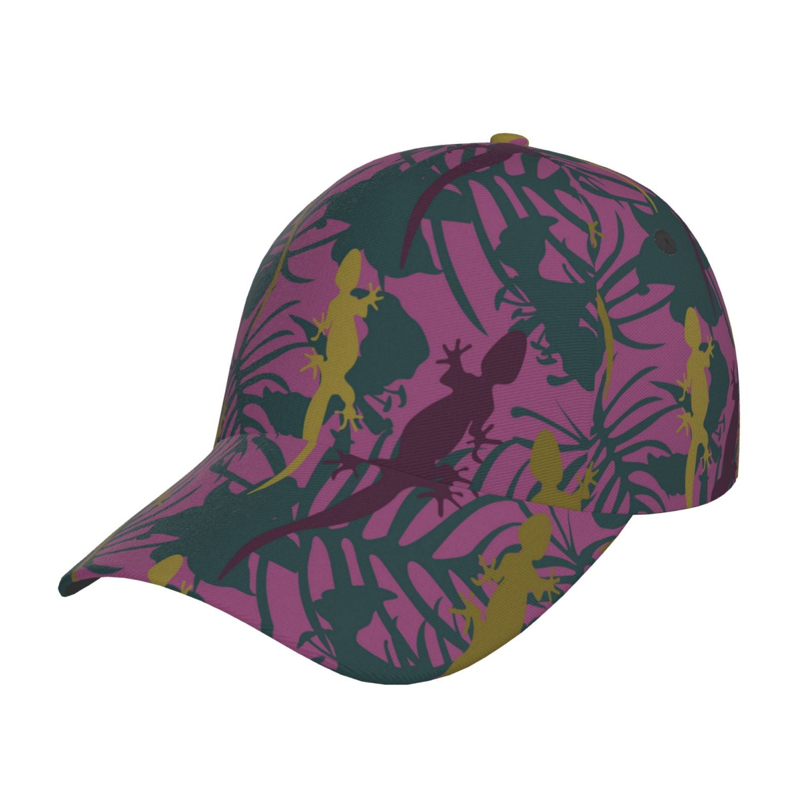 Baseball Cap - Exotic Gecko Lizard Leaves Adjustable Size Hats For Men ...