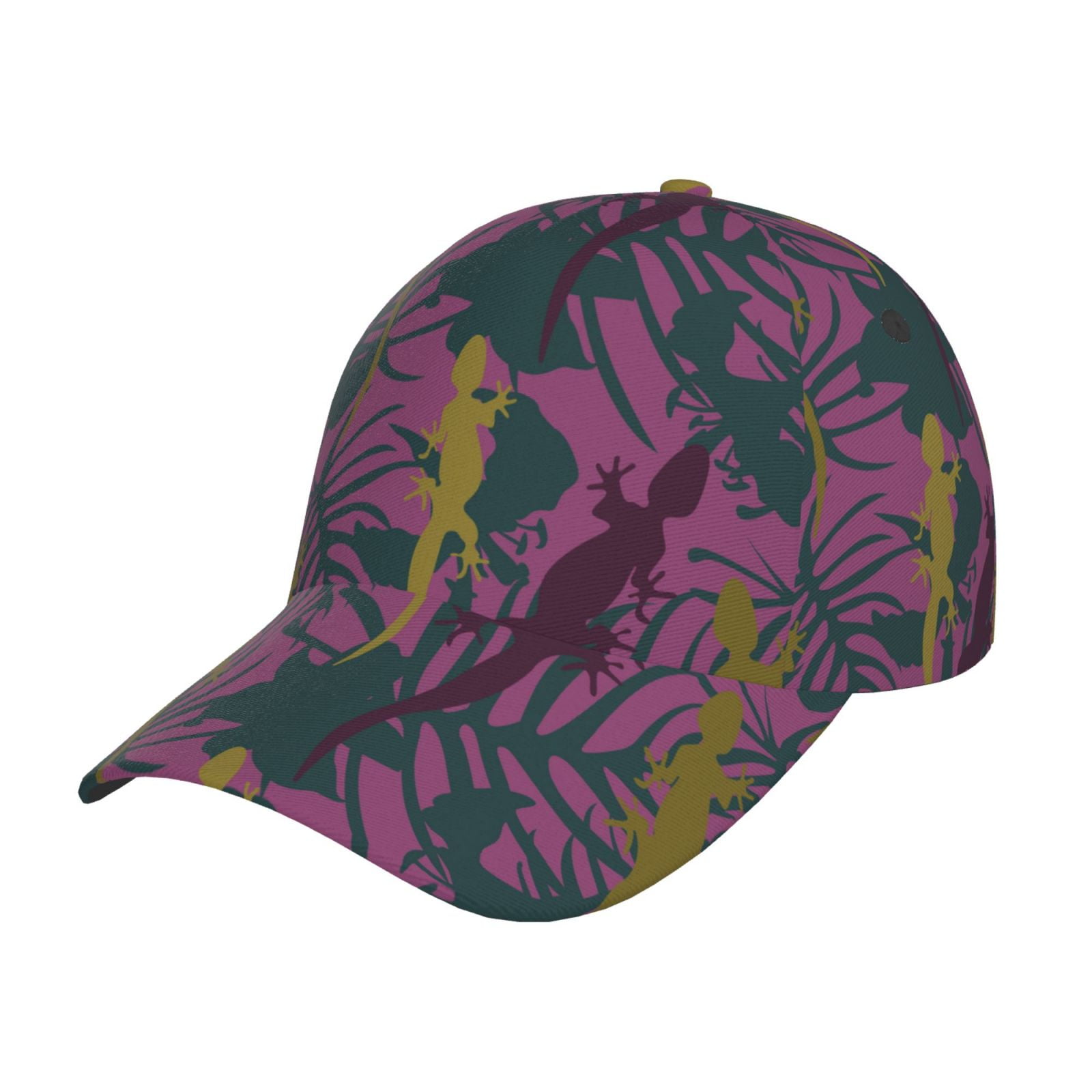 Baseball Cap, Exotic Gecko Lizard Leaves Hats For Men Women Low Profile ...