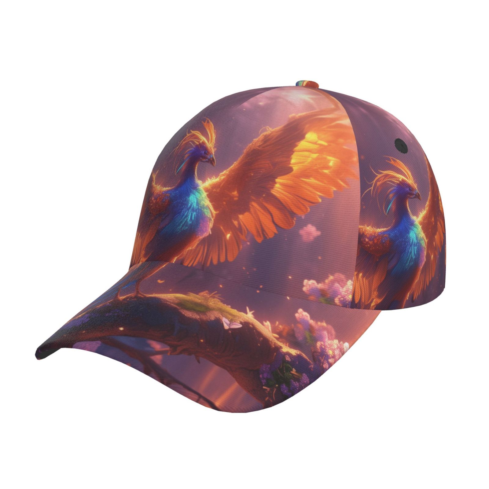 Baseball Cap - Fantasy Bird Illustration Adjustable Size Hats for Men ...