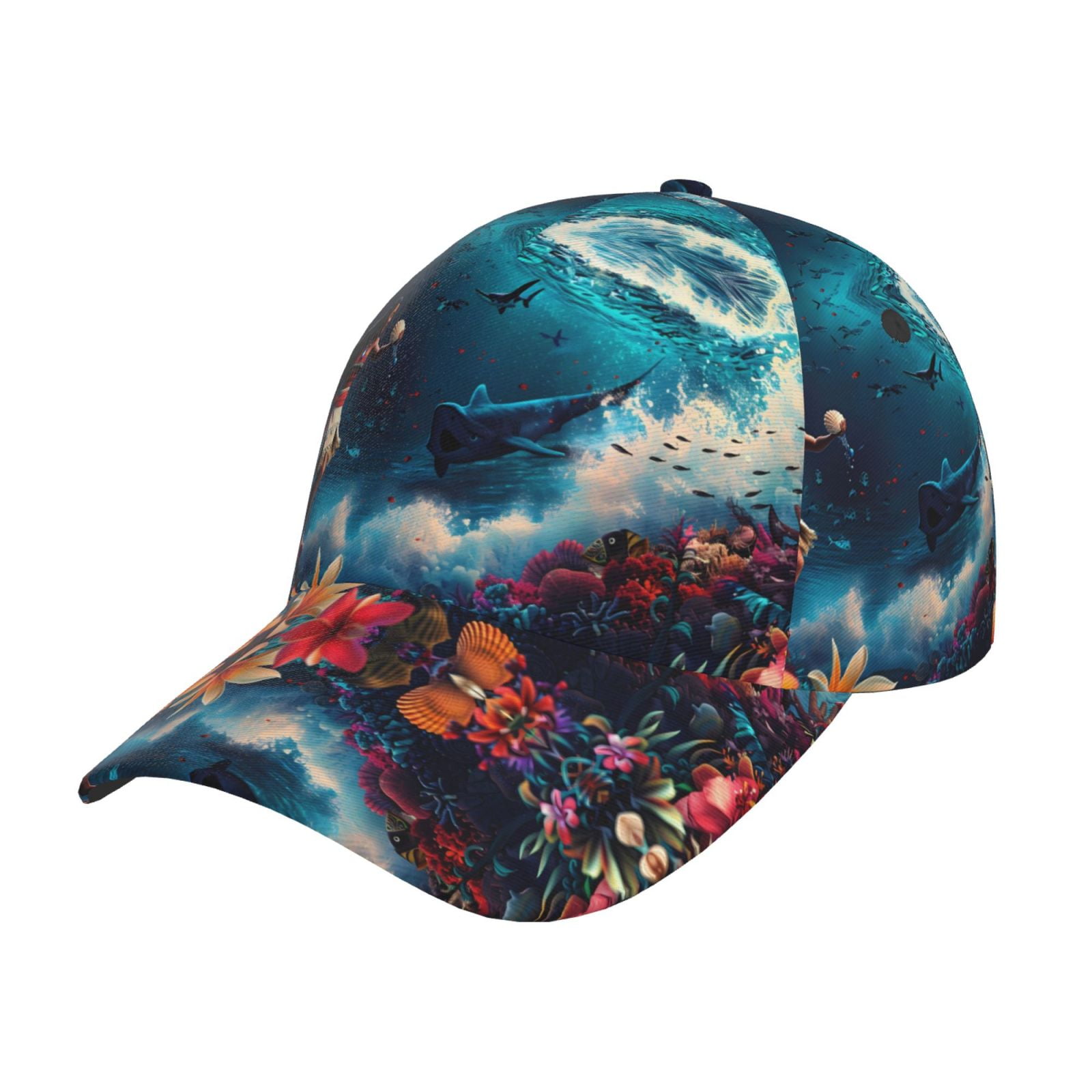 Baseball Cap - Fantasy Underwater Adventure Adjustable Size Hats For ...