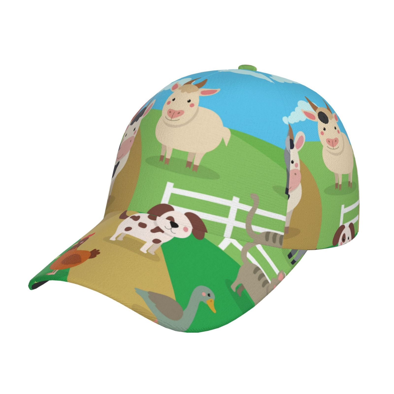 Baseball Cap - Farm Animals (2) Adjustable Size Hats for Men and Women ...
