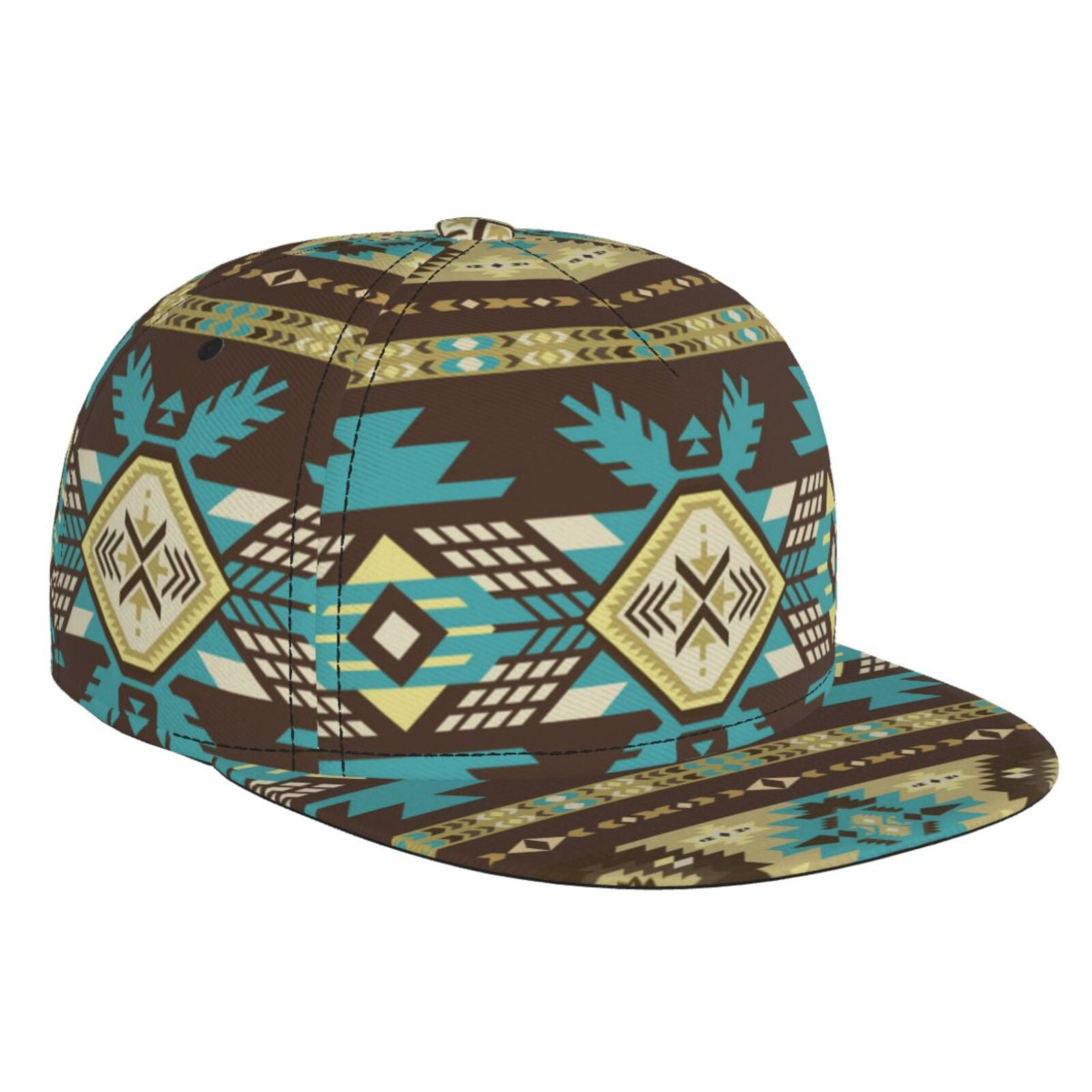 Baseball Cap Flat Bill Hat Adjustable Brim Trucker Hats Snapback ...