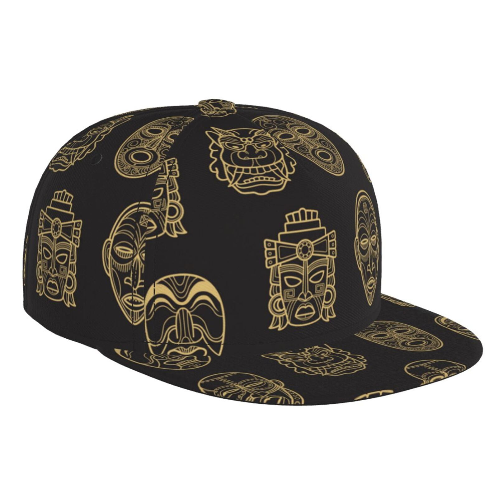 Baseball Cap Flat Bill Hat Adjustable Brim Trucker Hats Snapback ...