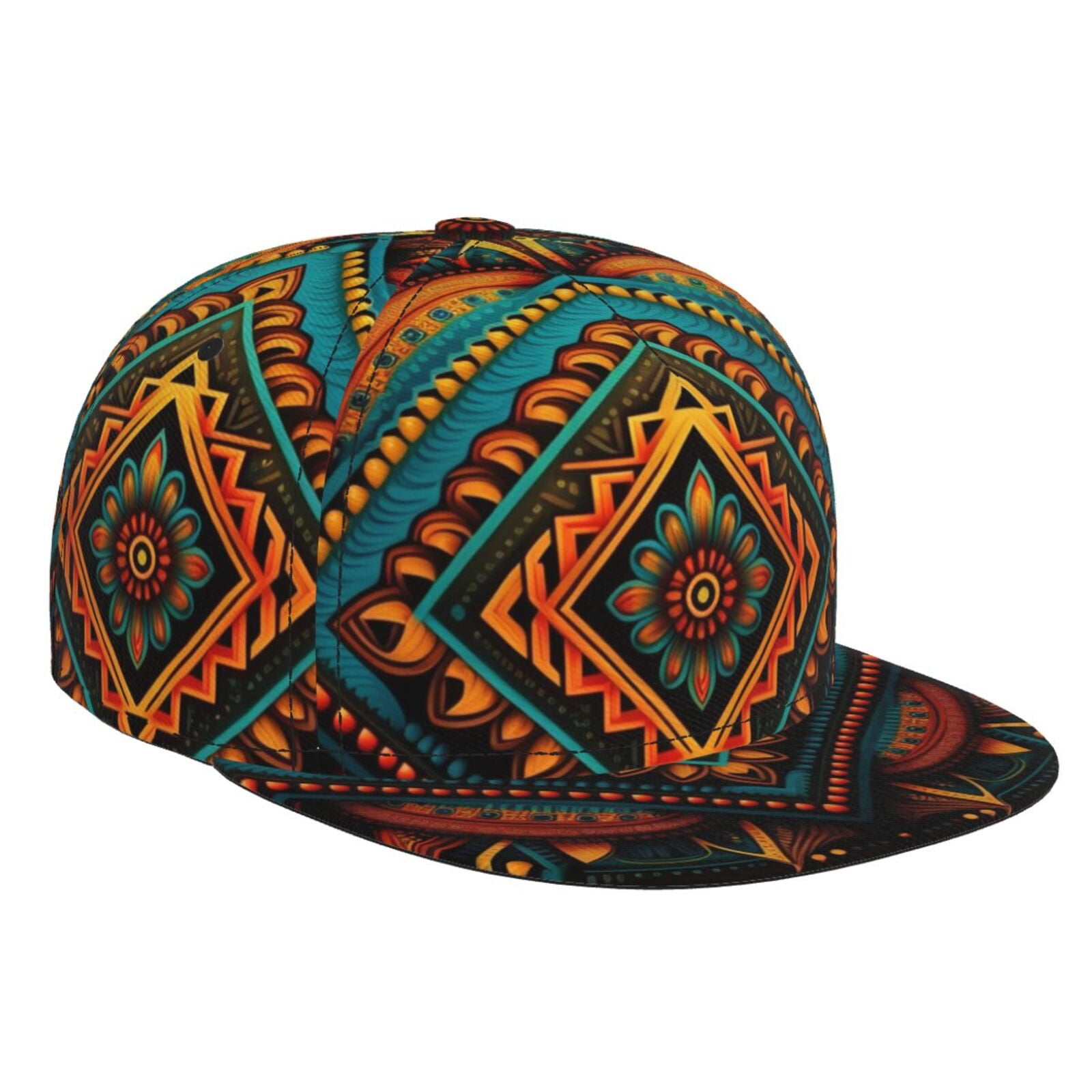 Baseball Cap Flat Bill Hat Adjustable Brim Trucker Hats Snapback ...