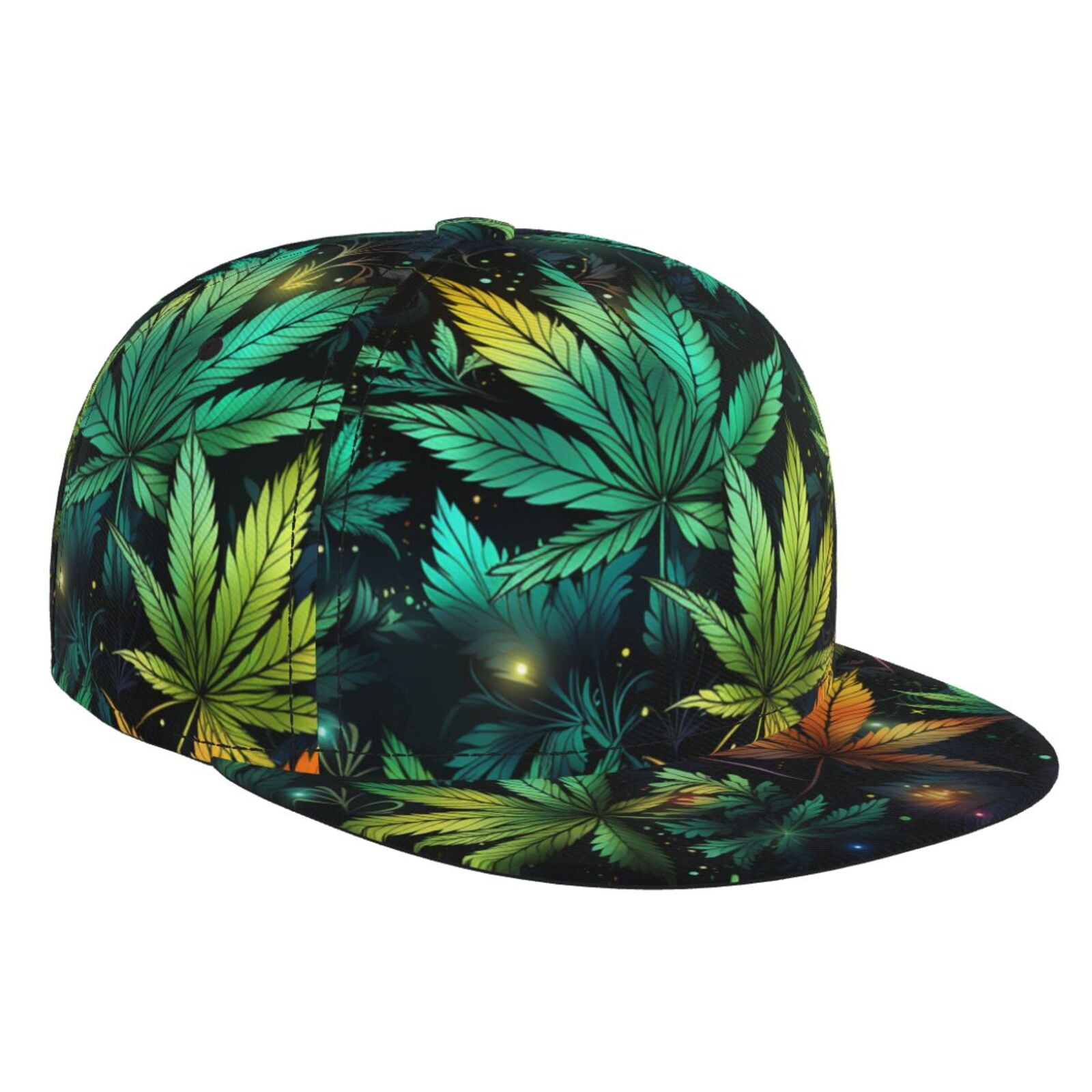 Baseball Cap Flat Bill Hat Adjustable Brim Trucker Hats Snapback , Neon ...