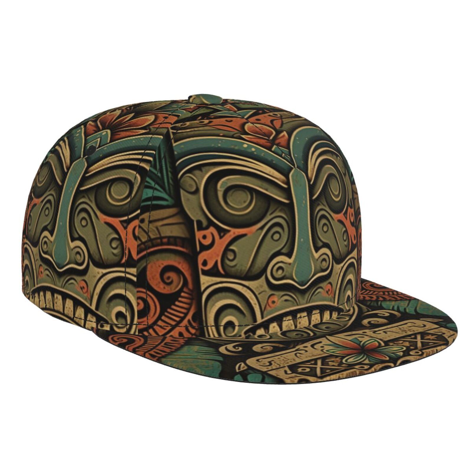 Baseball Cap Flat Bill Hat Adjustable Brim Trucker Hats Snapback ...