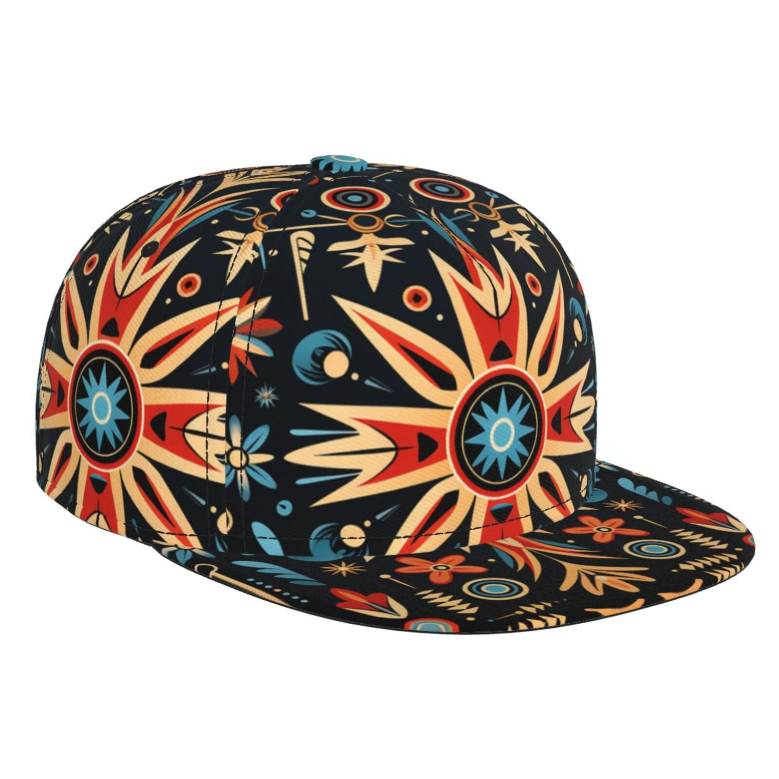 Baseball Cap Flat Bill Hat Adjustable Brim Trucker Hats Snapback ...