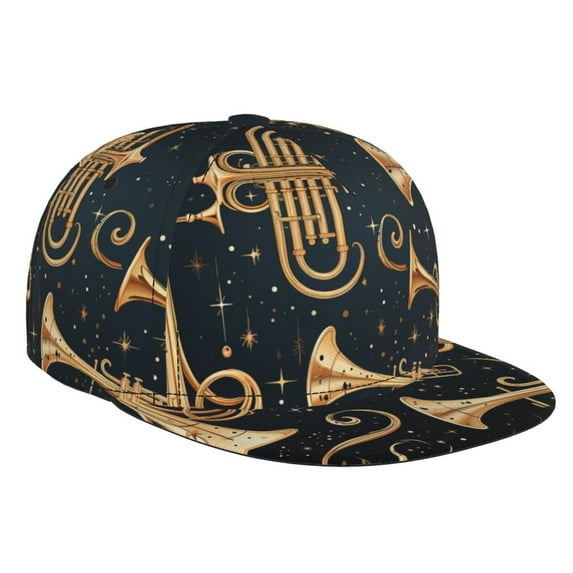 Baseball Cap Flat Bill Hat Adjustable Brim Trucker Hats Snapback ...