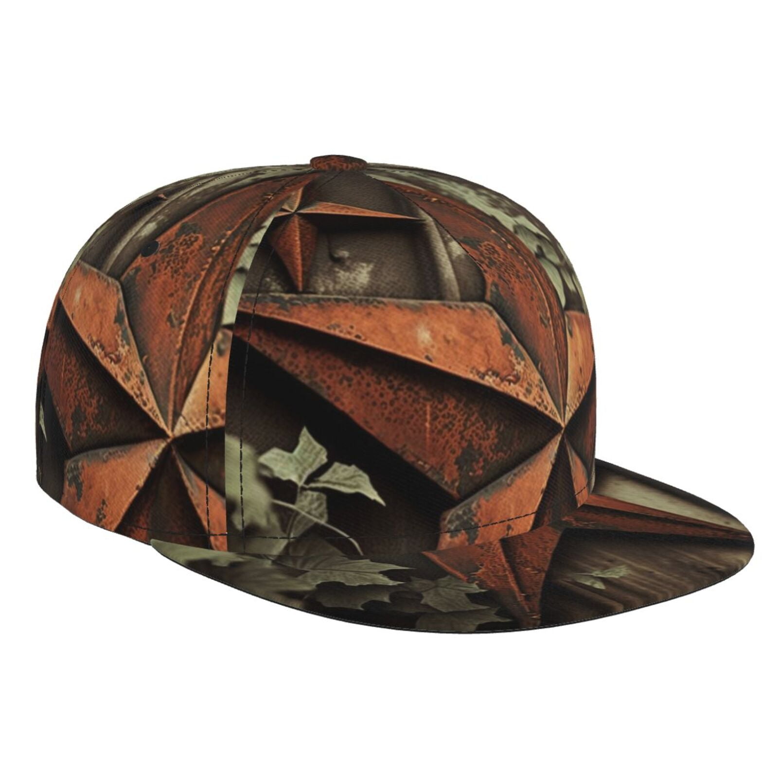Baseball Cap Flat Bill Hat Adjustable Brim Trucker Hats Snapback ...