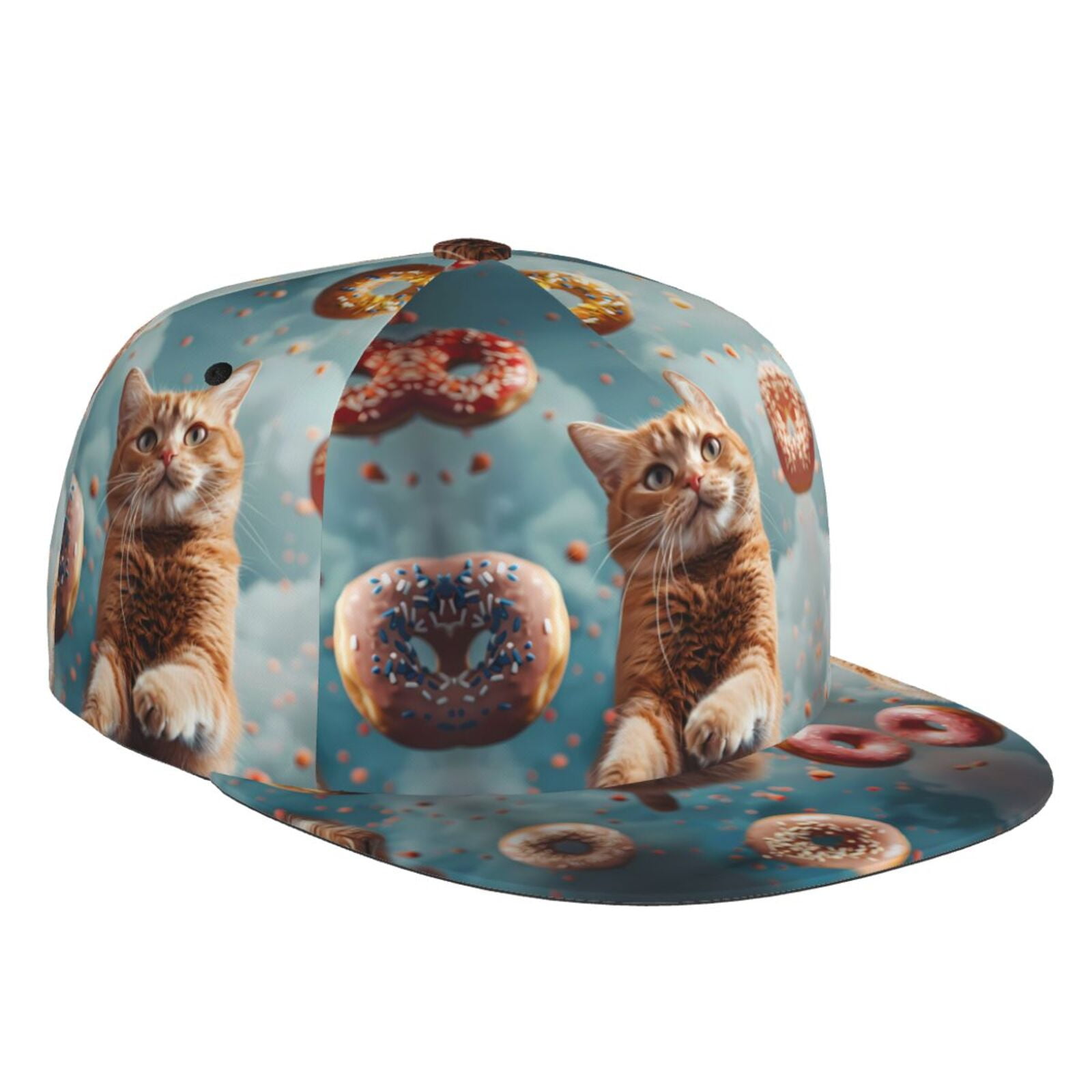 Baseball Cap - Floating Cat And Donuts Hats for Men/Women Low Profile ...