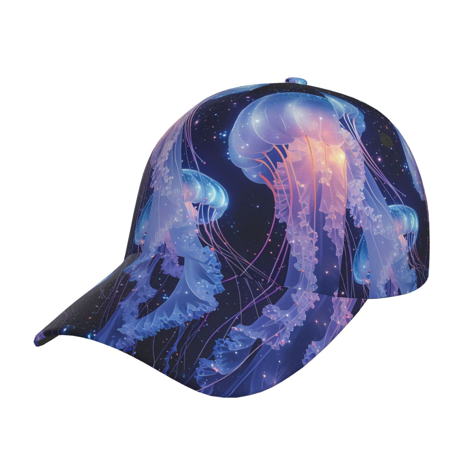 Baseball Cap - Floating Space Jellyfish A Adjustable Size Hats for Men ...