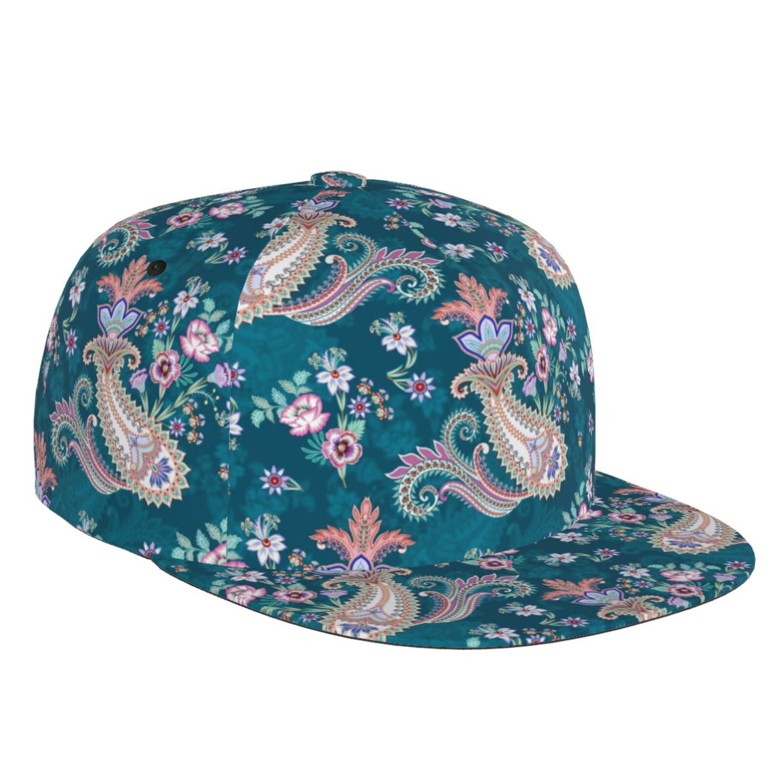 Baseball Cap - Floral Paisley Pattern Green Hats for Men/Women Low ...