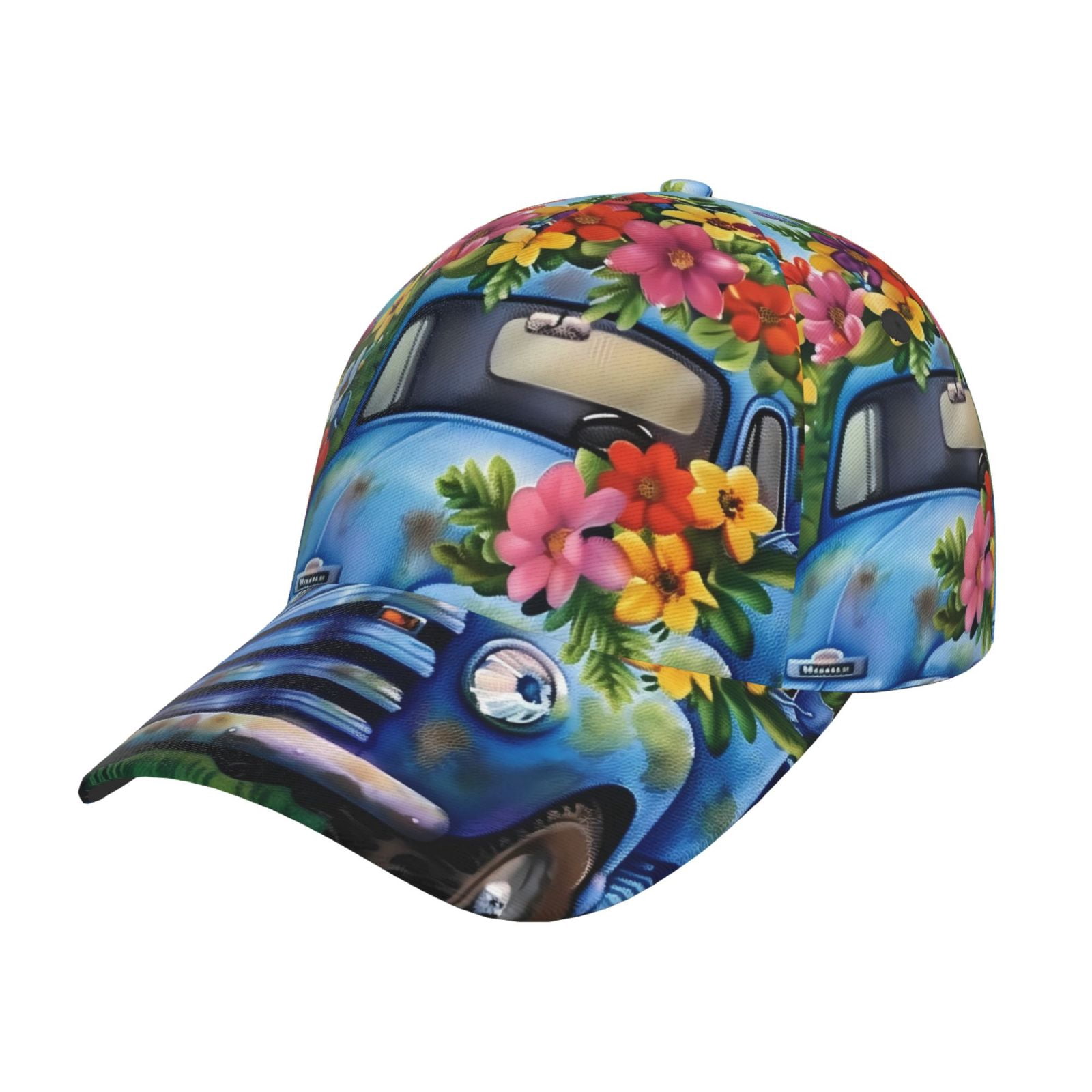 Baseball Cap - Floral Truck Welcome Adjustable Size Hats For Men And ...