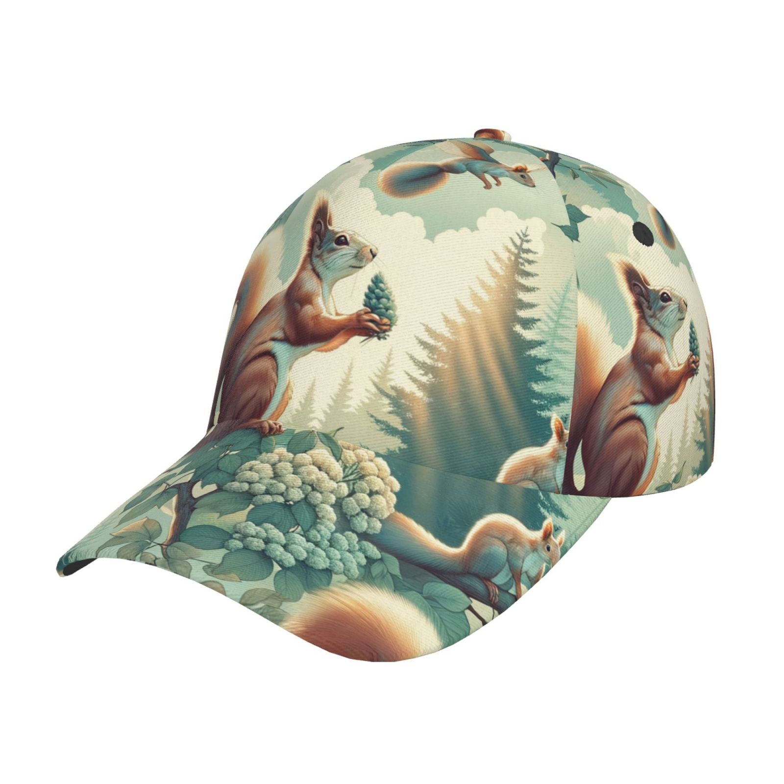 Baseball Cap, Forest squirrel surreal Sun Hats for Men Women ...