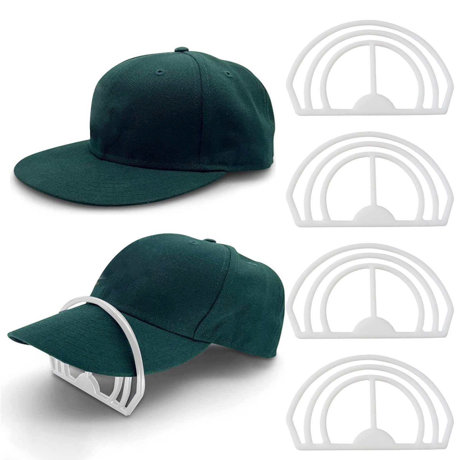 The Baseball Cap Has Four White Hooks|Hat Brim Bender (4 Pack) Perfect ...
