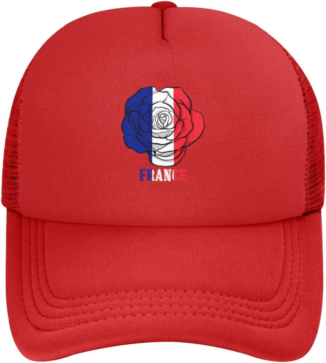 Baseball Cap France French Roses Flag Adult Mesh Baseball Cap Trucker ...